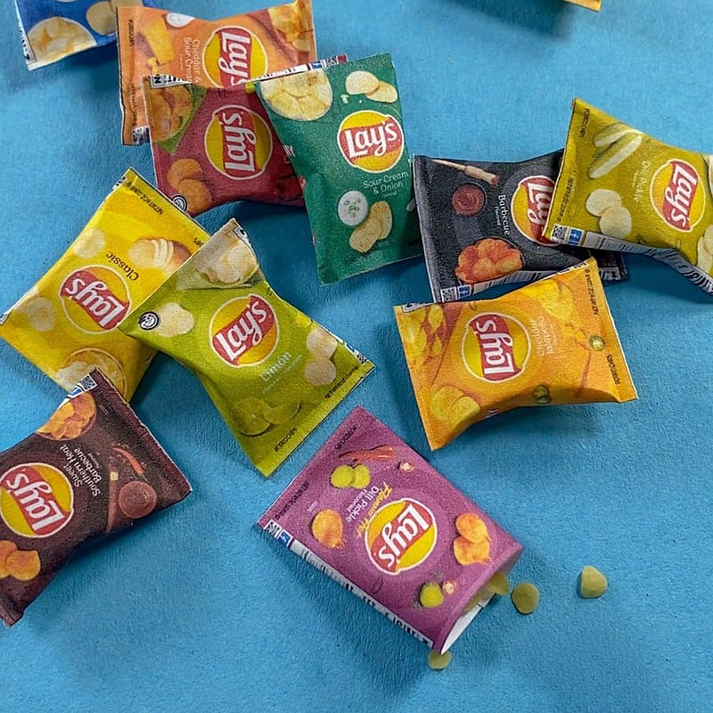 TEMPLATE Miniature chips packs | Printable template | Dollho - Inspire ...