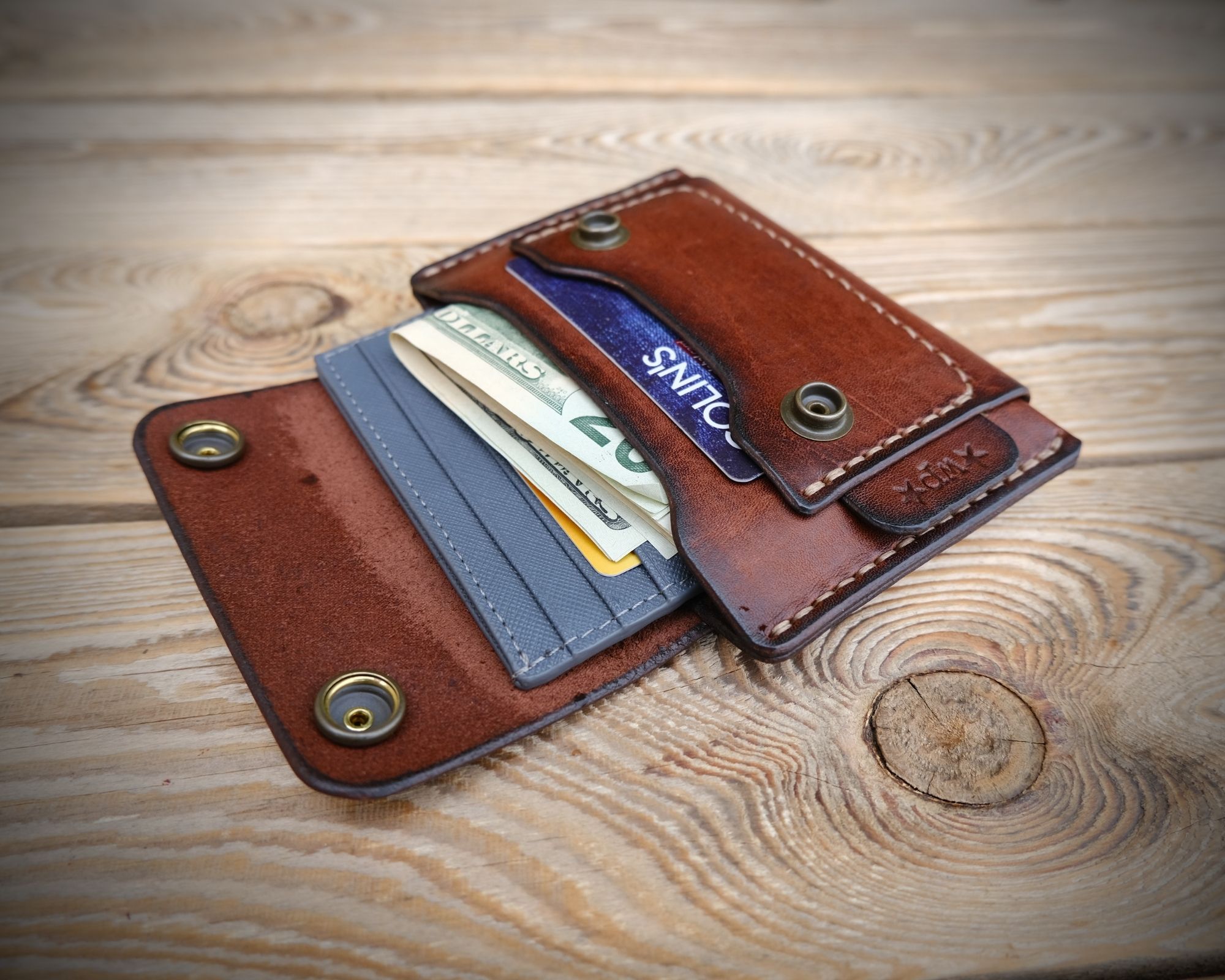 leather ID card wallet / Leather belt wallet / custom leathe | Inspire ...