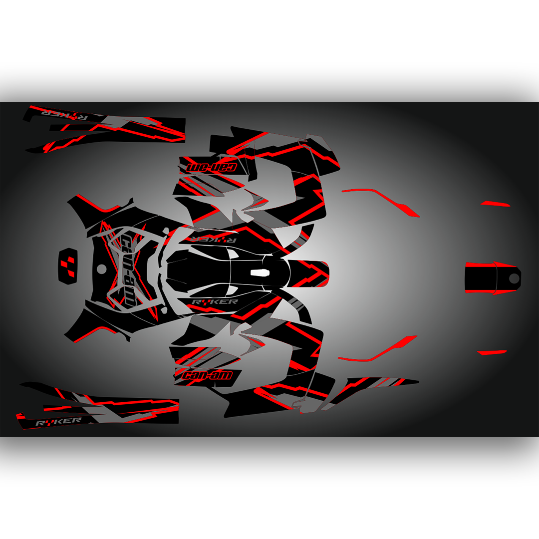 Can-Am Ryker Dome Wheel Decals #2 (3D Dome Reflective And Fluorescent ...