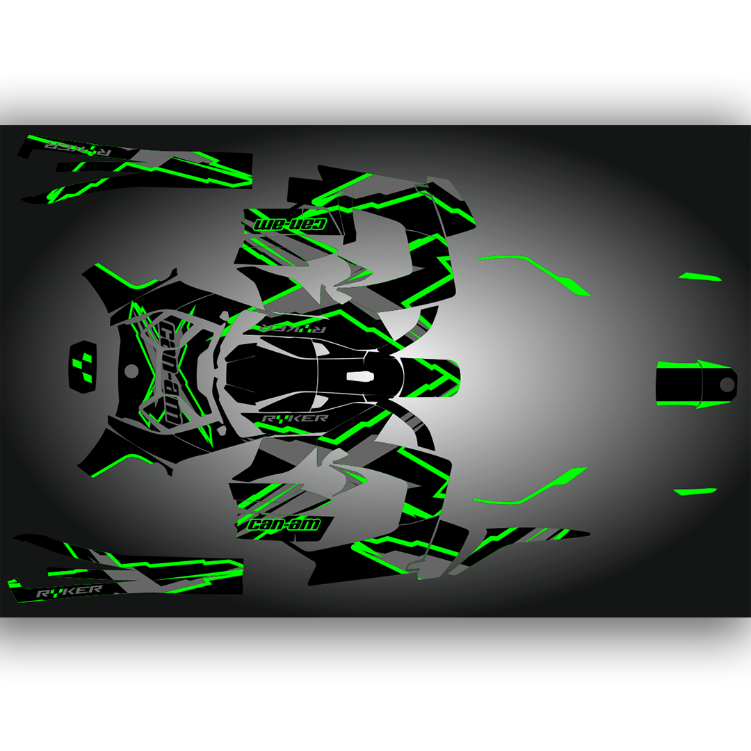 Can-Am Ryker Dome Wheel Decals #2 (3D Dome Reflective And Fluorescent ...