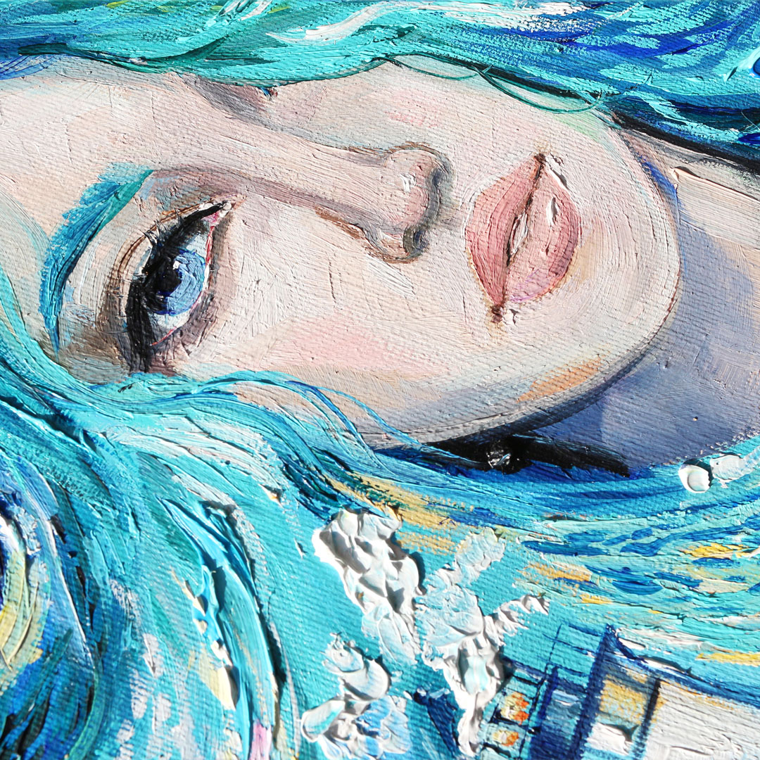 Sea Goddess Oil Painting Waves Original Art Ocean Oil Painti - Inspire ...