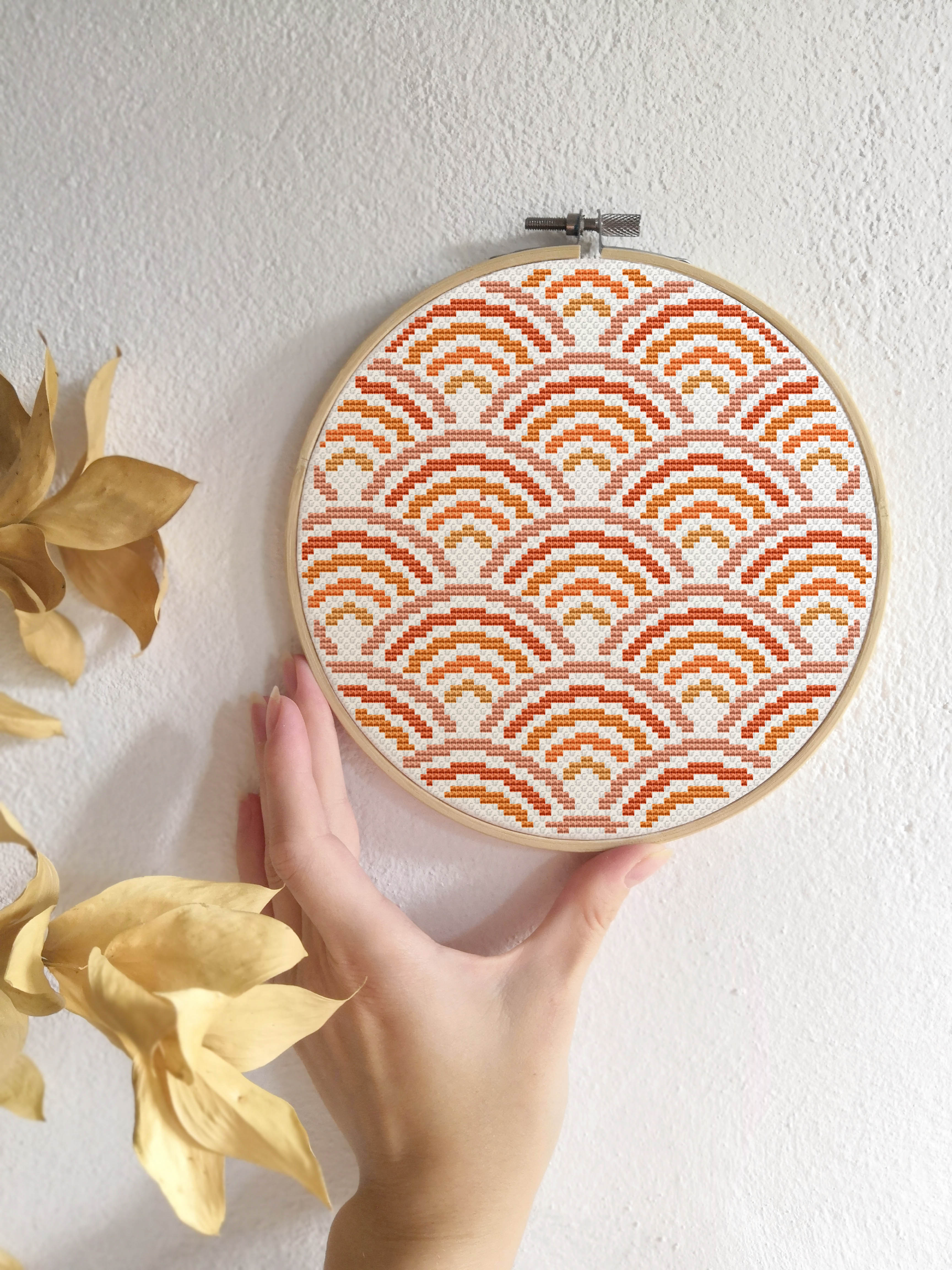 Abstract cross stitch pattern Modern cross stitch PDF Boho c | Inspire ...