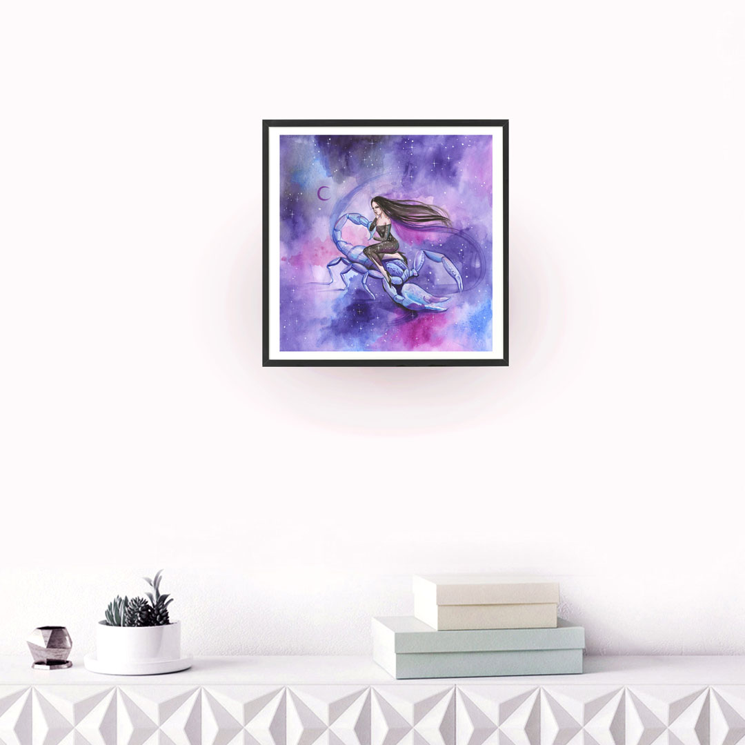 Scorpio Painting Zodiac Sign Scorpio Original Art Woman Scor - Inspire ...