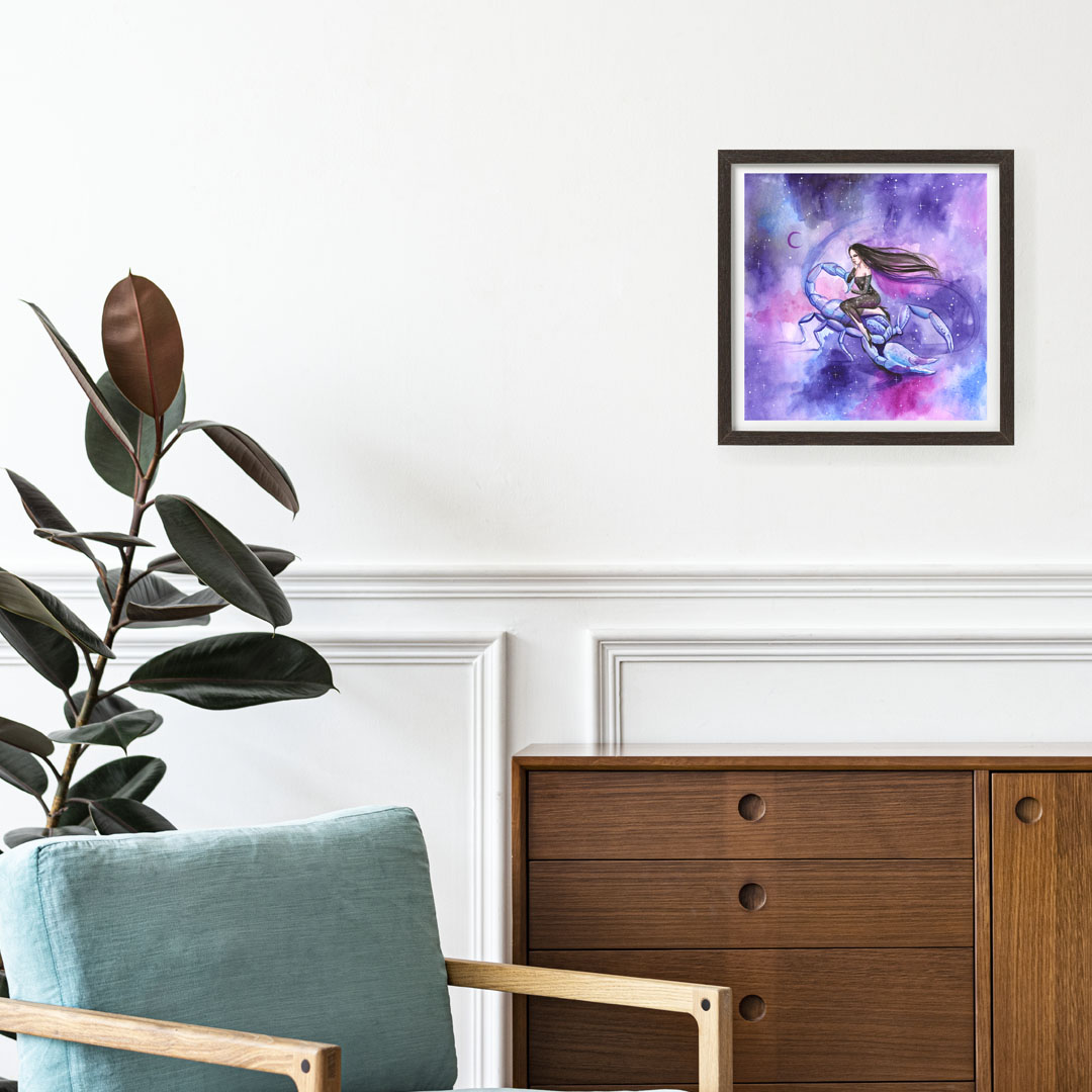 Scorpio Painting Zodiac Sign Scorpio Original Art Woman Scor - Inspire ...