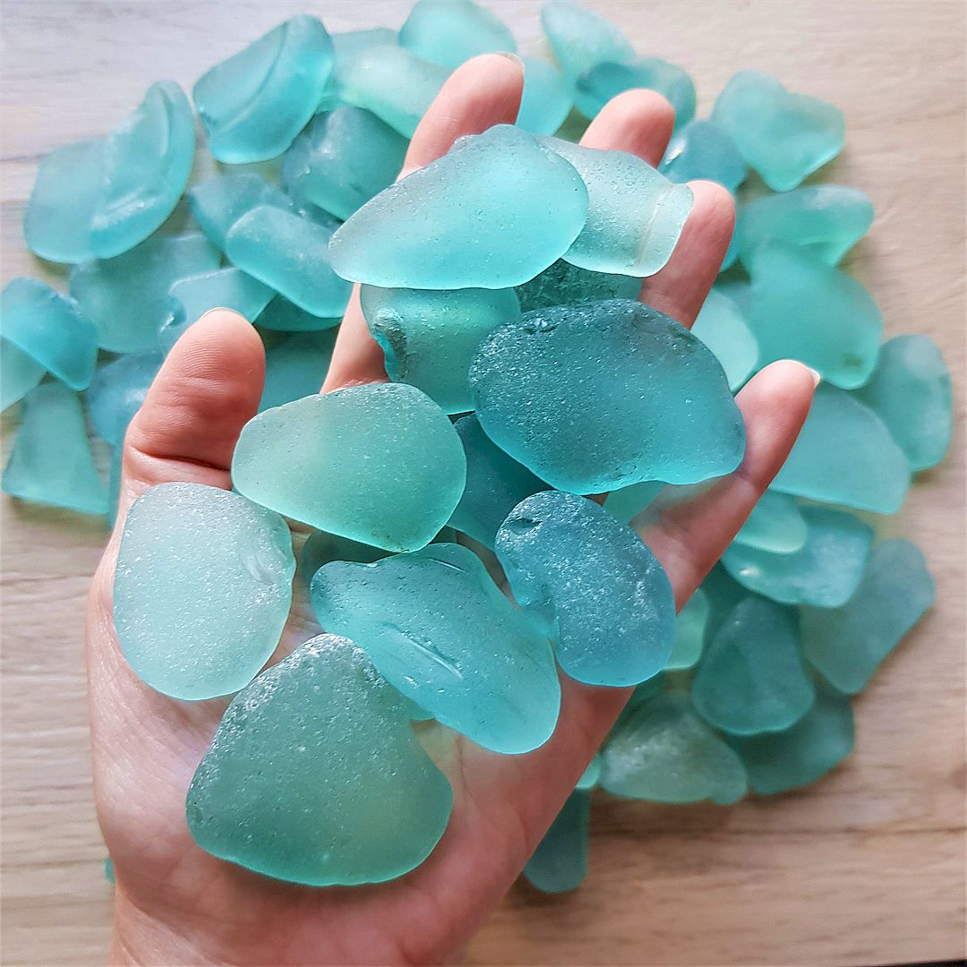 Large aqua sea glass. Japan Sea glass. Sold by pound. - Inspire Uplift