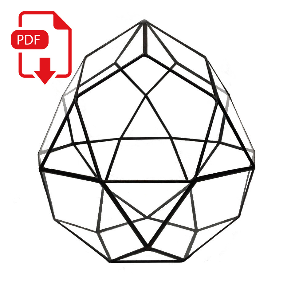 Stained glass terrarium template. Printable pattern. DIY ter | Inspire ...