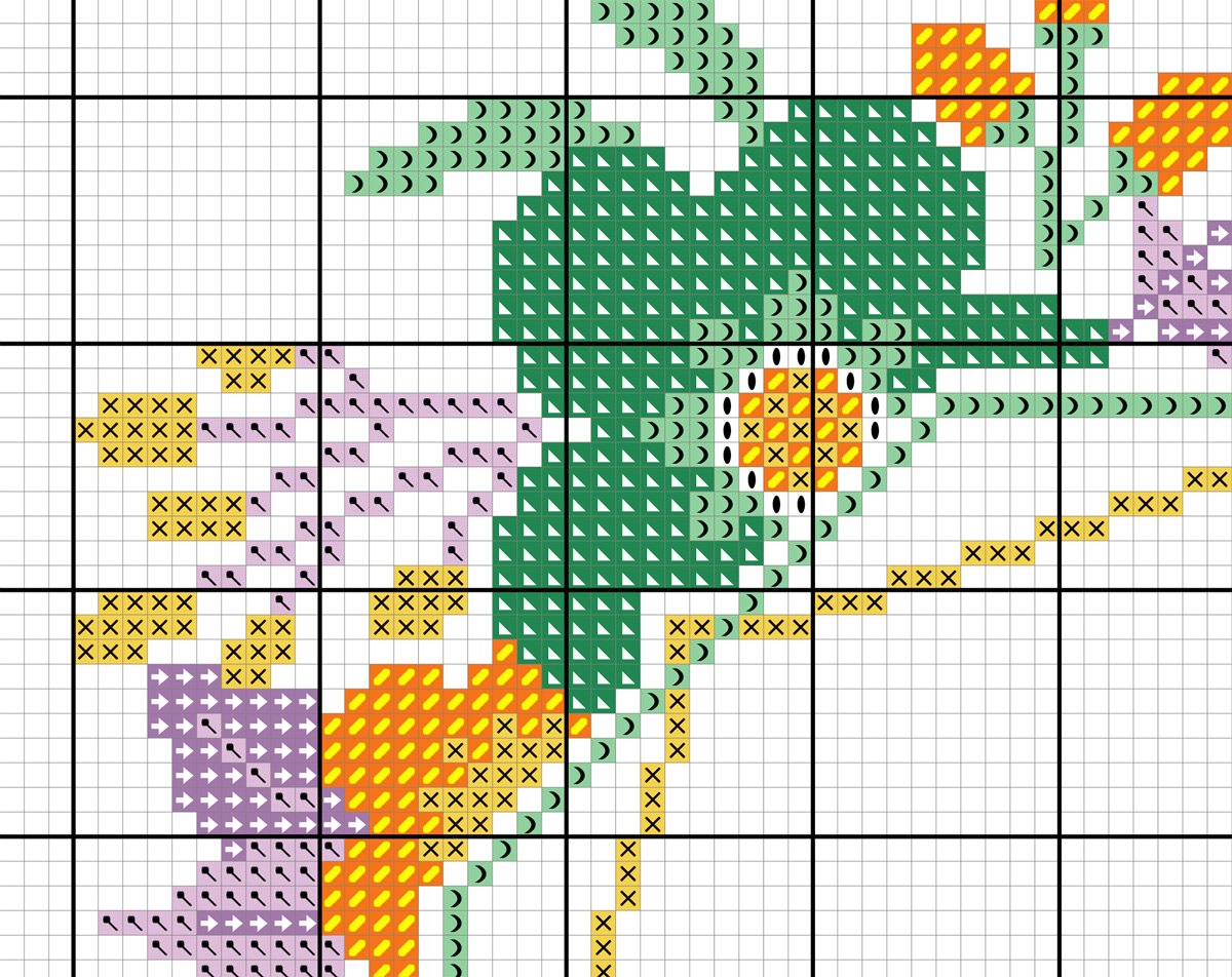 Flower border cross stitch pattern. Wreath cross stitch. - Inspire Uplift