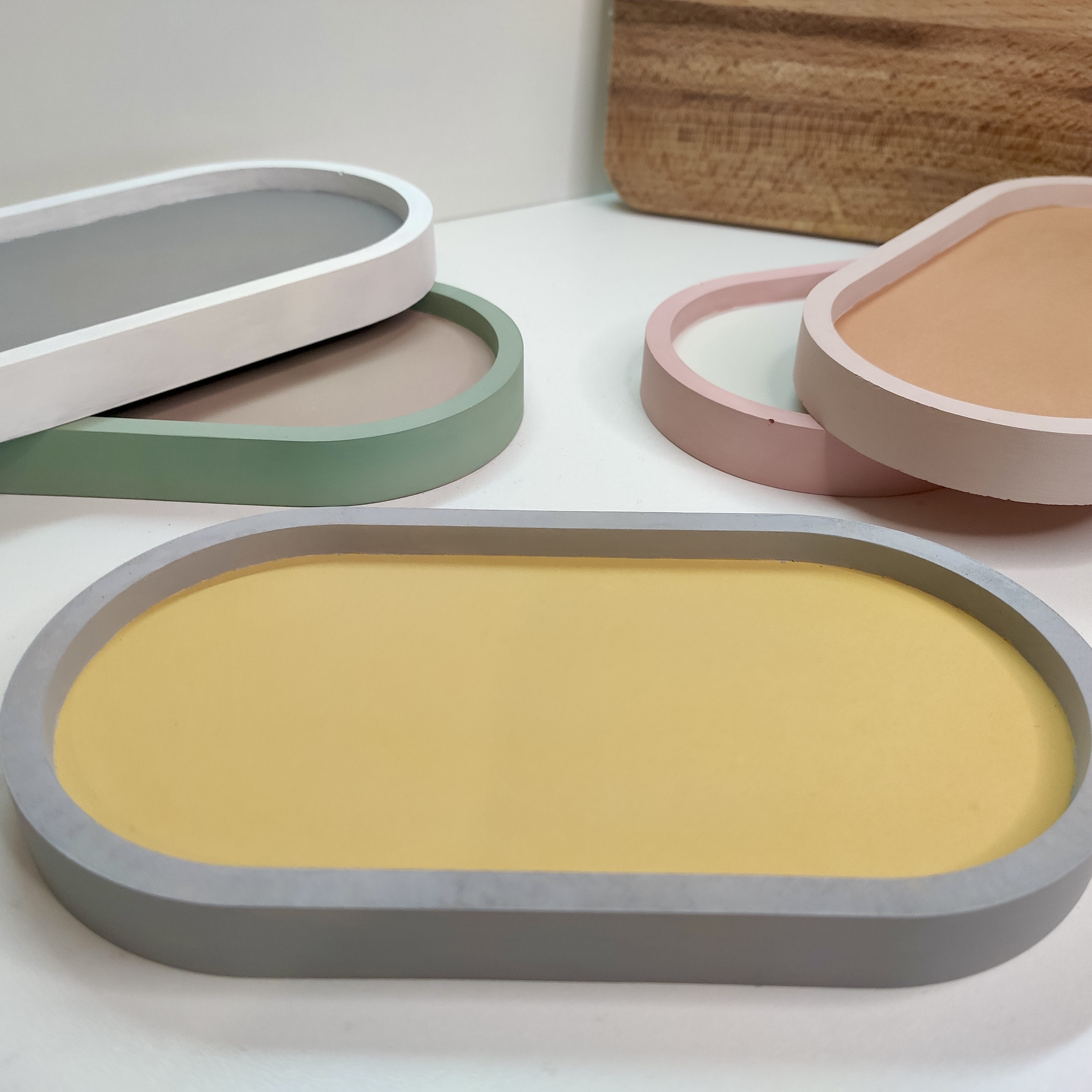 Oval concrete tray | Concrete plant saucer | Jewelry dish | - Inspire ...