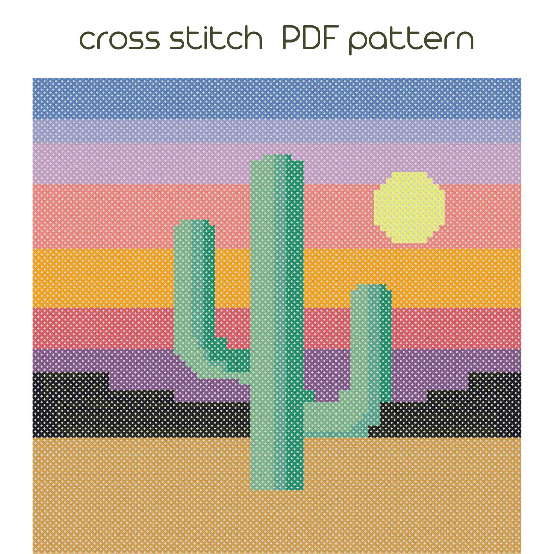 Cactus cross stitch Nature cross stitch pattern PDF Pattern | Inspire ...