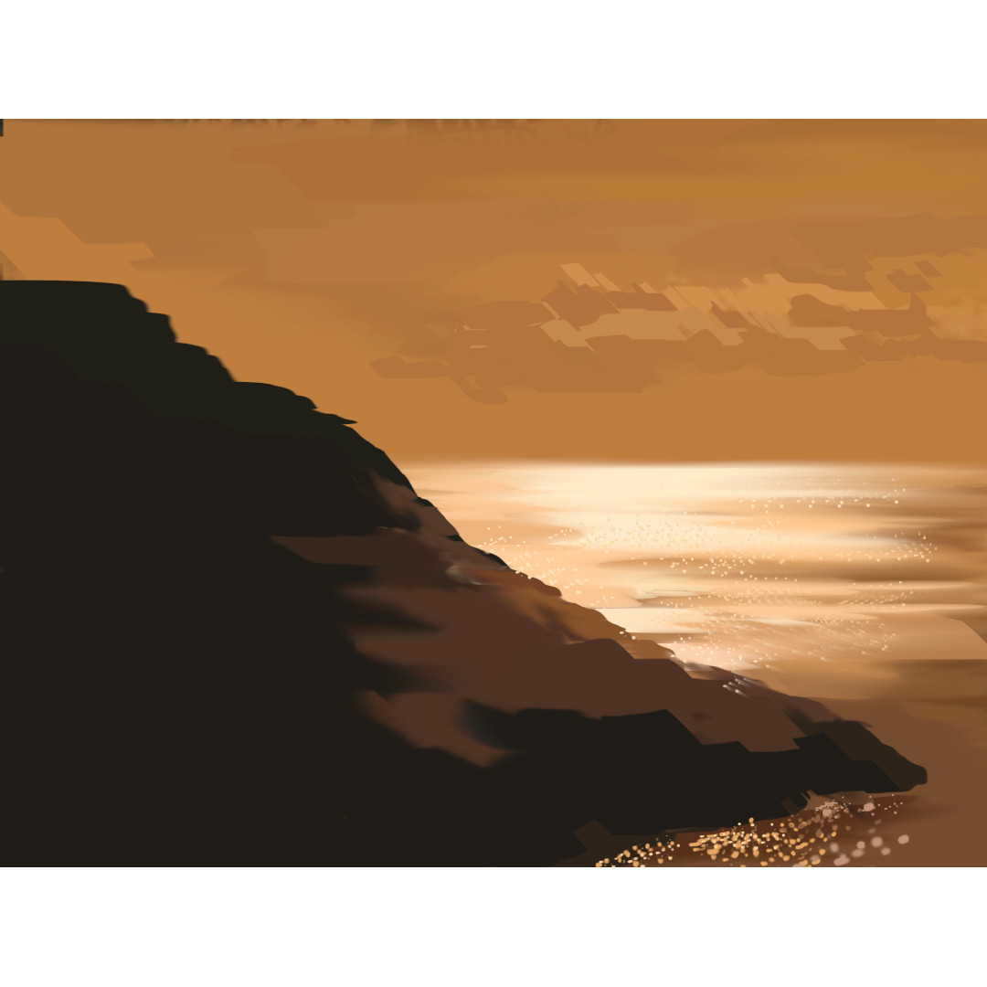 Wuadup beach art Coastal art Digital artwork Paper print | Inspire Uplift
