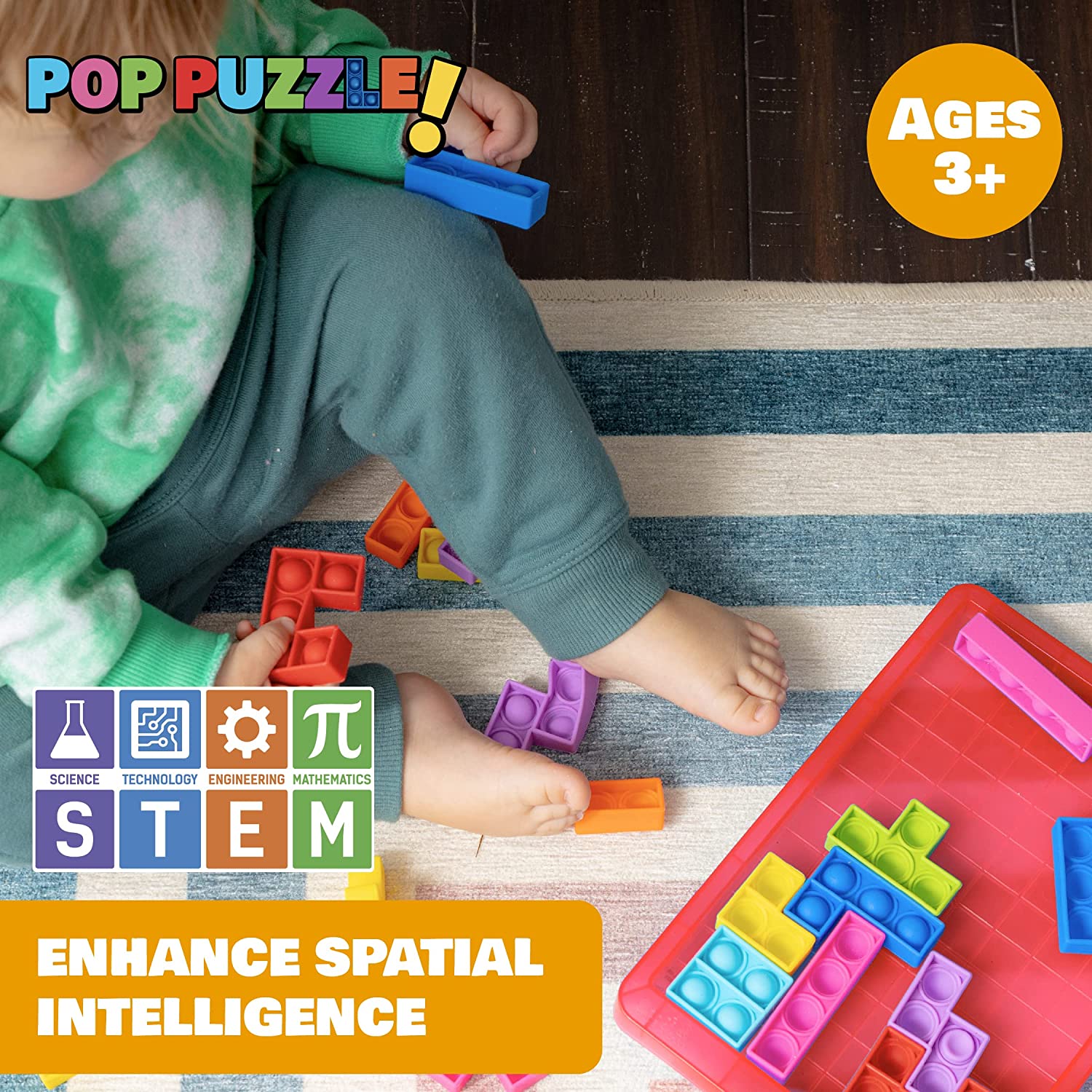 Power Your Fun Pop Puzzle Popper Fidget Game - 27pc - Inspire Uplift