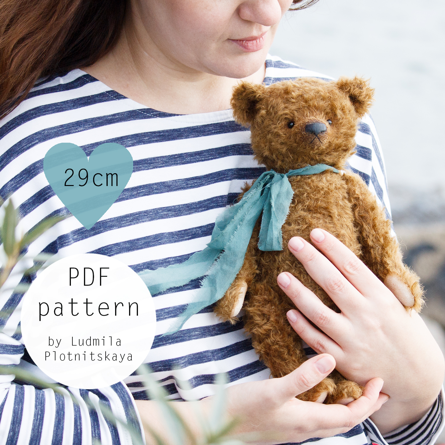 Mohair teddy bear pattern Tommy, 29 cm, classic mohair bear - Inspire ...