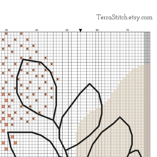 Botanical cross stitch pattern Modern cross stitch PDF Abstr - Inspire ...