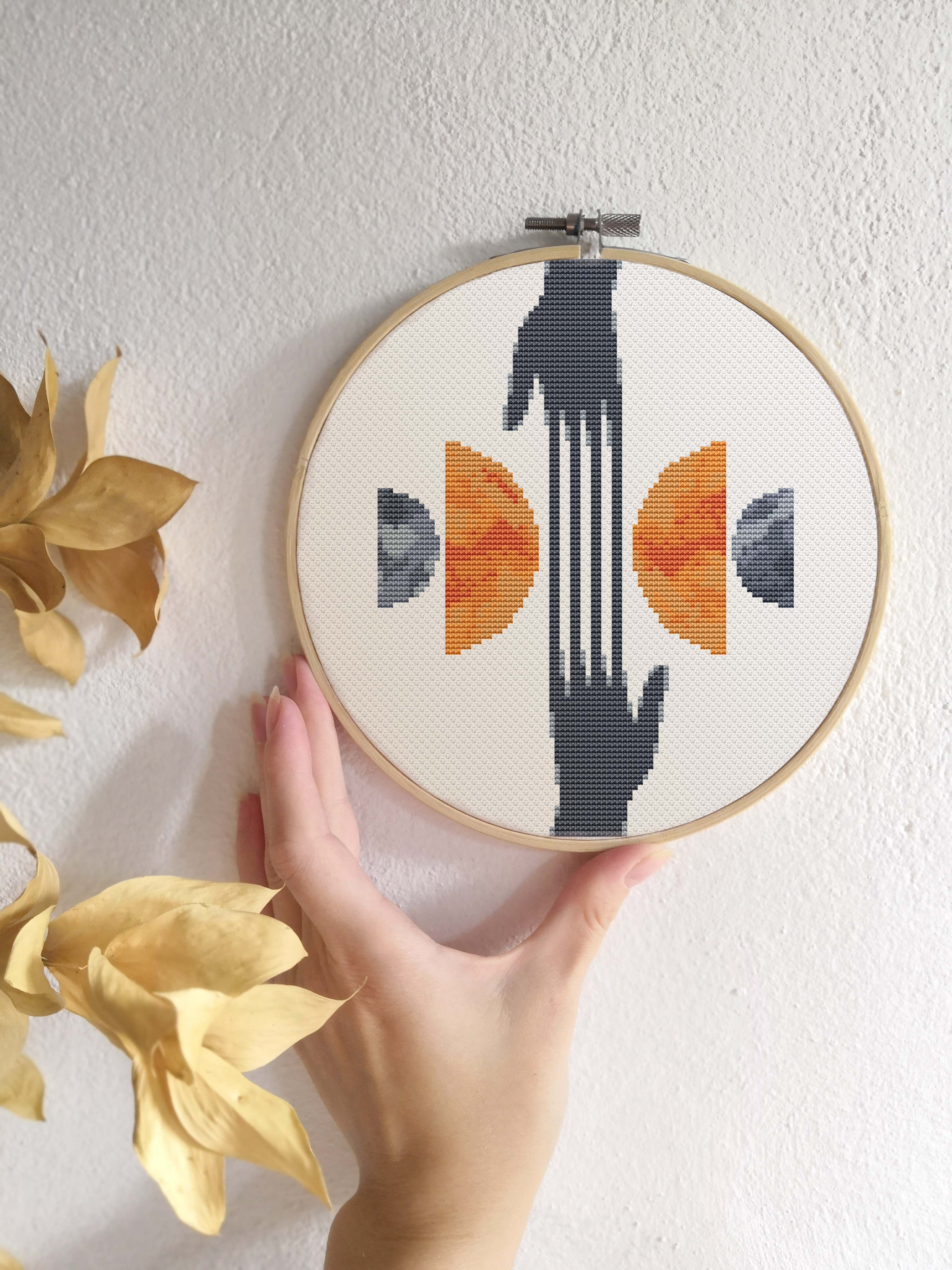 Modern cross stitch pattern Abstract cross stitch PDF Hands - Inspire ...