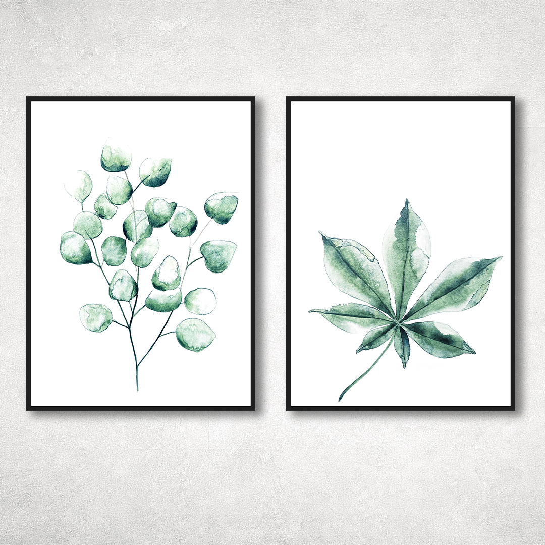 Green Leaves Watercolor, Leaves Print, Watercolor Leaves, G - Inspire ...