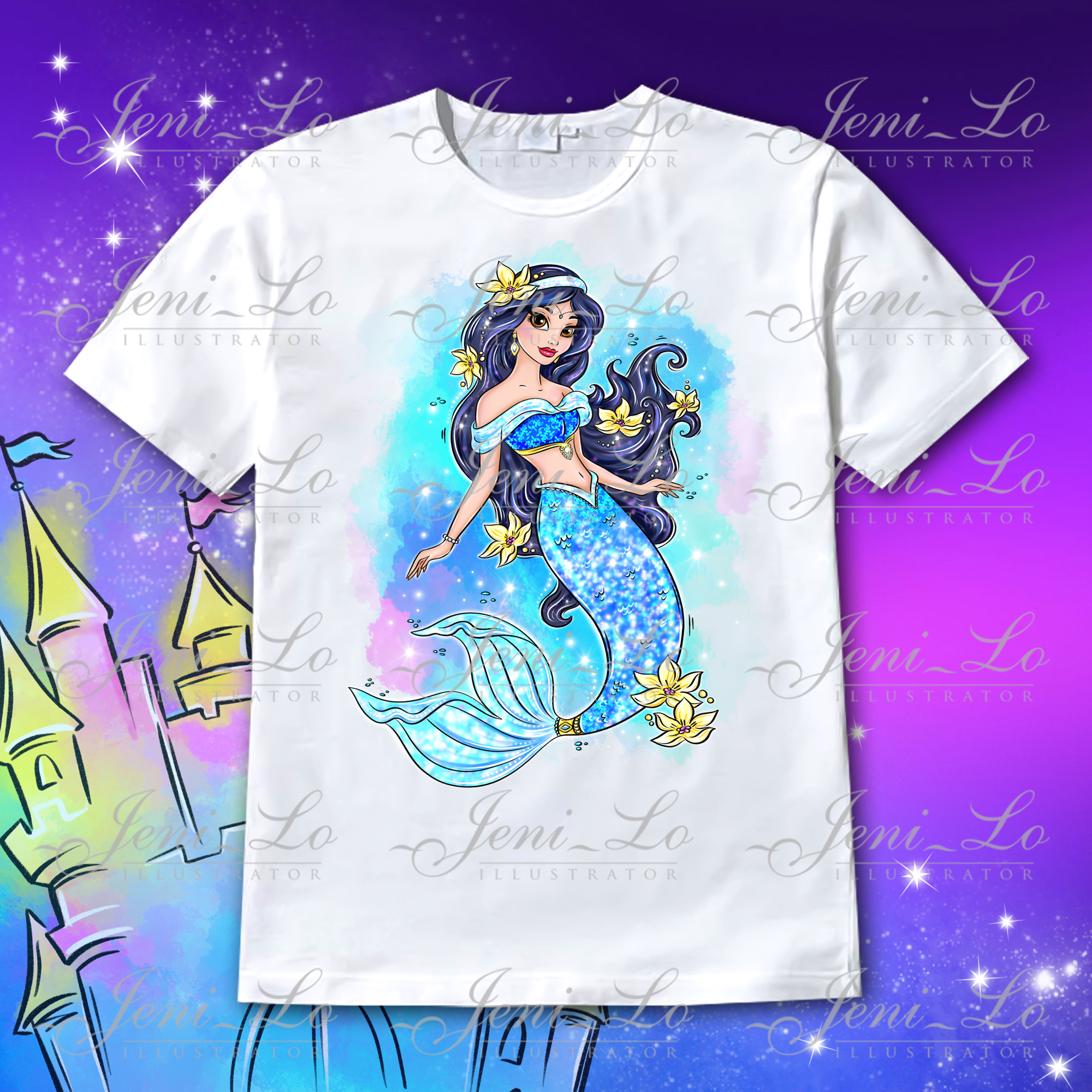Arab Princess Mermaid 2 PNG files sea Princess Clipart Subli - Inspire ...