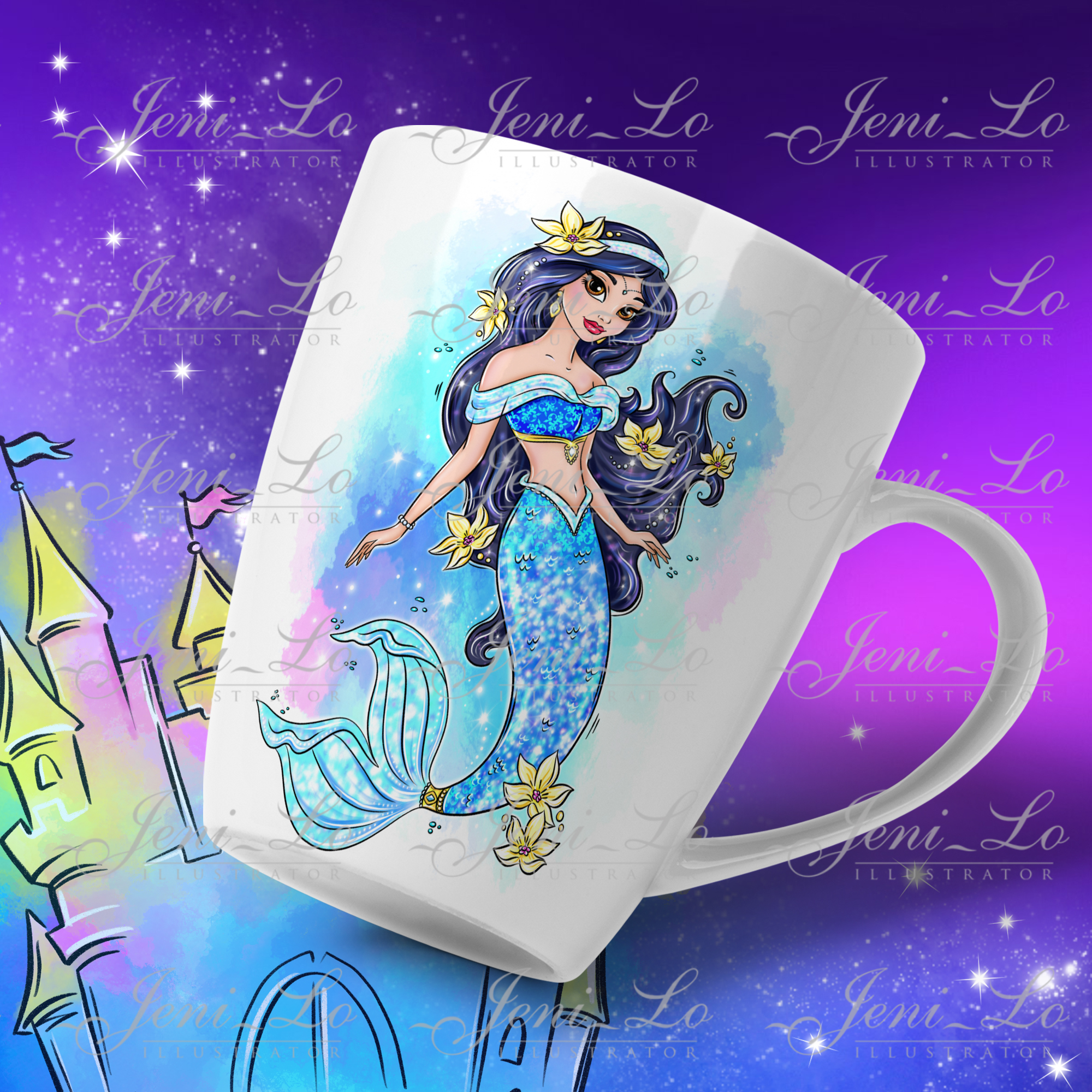 Arab Princess Mermaid 2 PNG files sea Princess Clipart Subli - Inspire ...