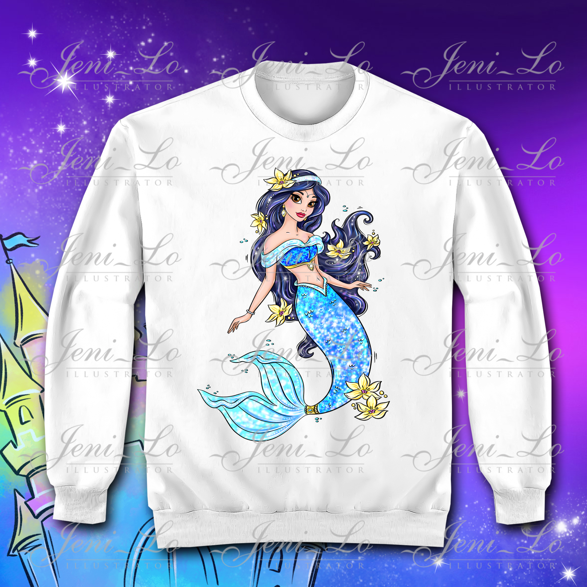 Arab Princess Mermaid 2 PNG files sea Princess Clipart Subli - Inspire ...