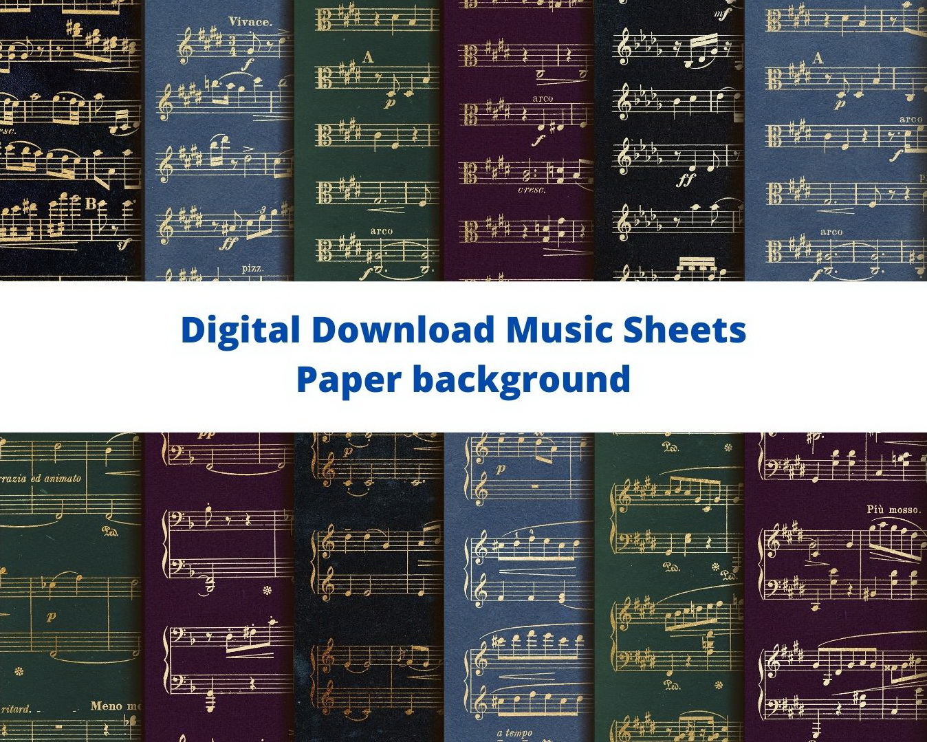 Music digital paper,Sheets Digital Papers,printable paper,Mu - Inspire ...