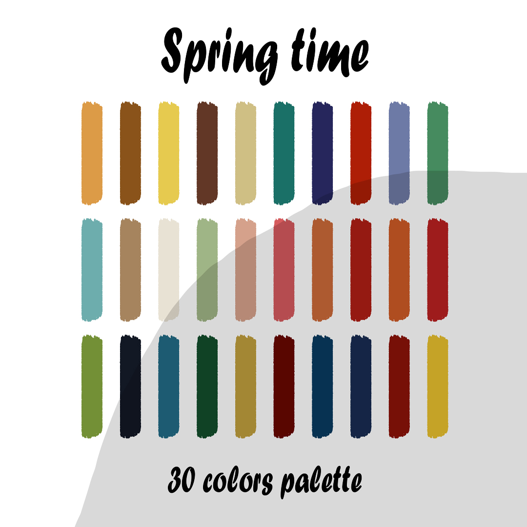 Spring Time Procreate Color Palette Procreate Swatches Inspire Uplift