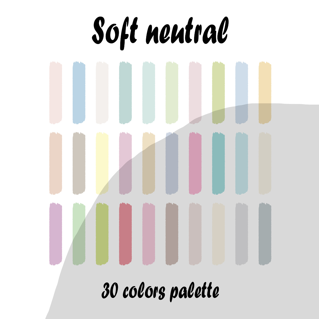 Soft neutral procreate color palette | Procreate Swatches | Inspire Uplift