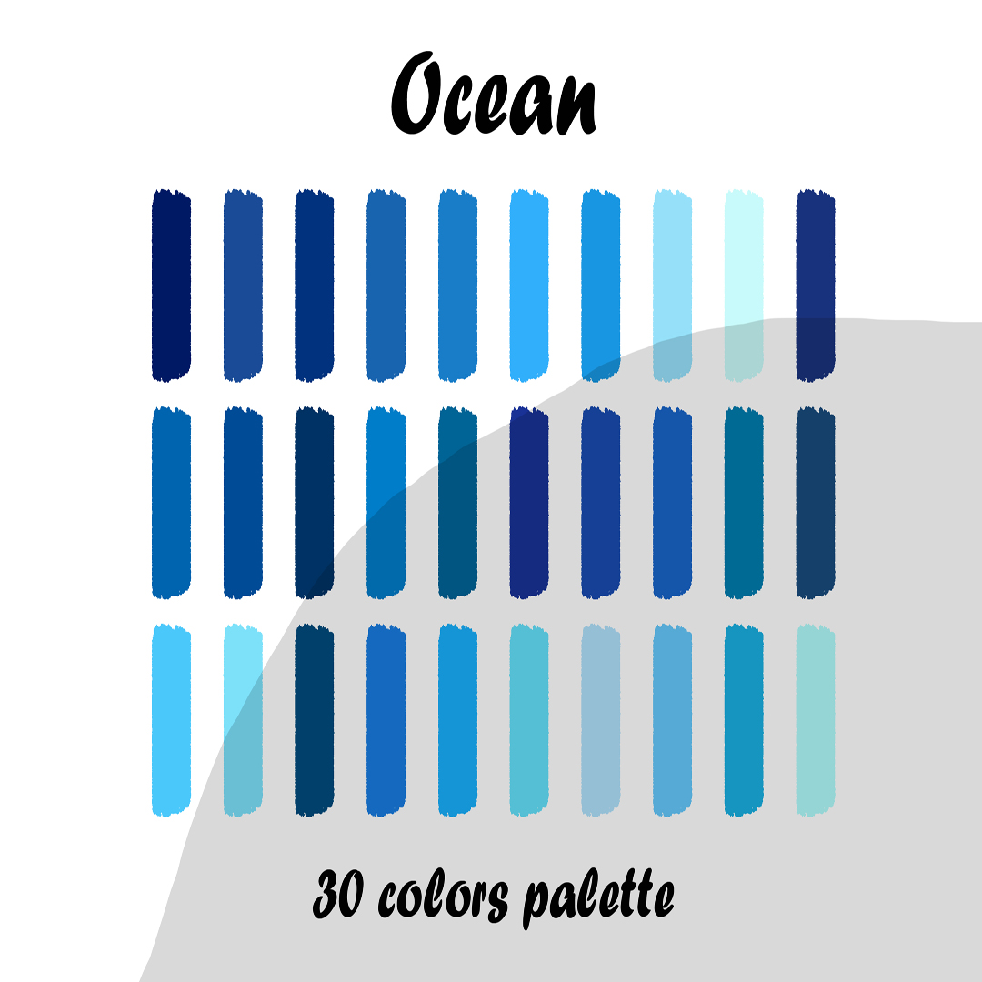 Ocean procreate color palette | Procreate Swatches | Inspire Uplift