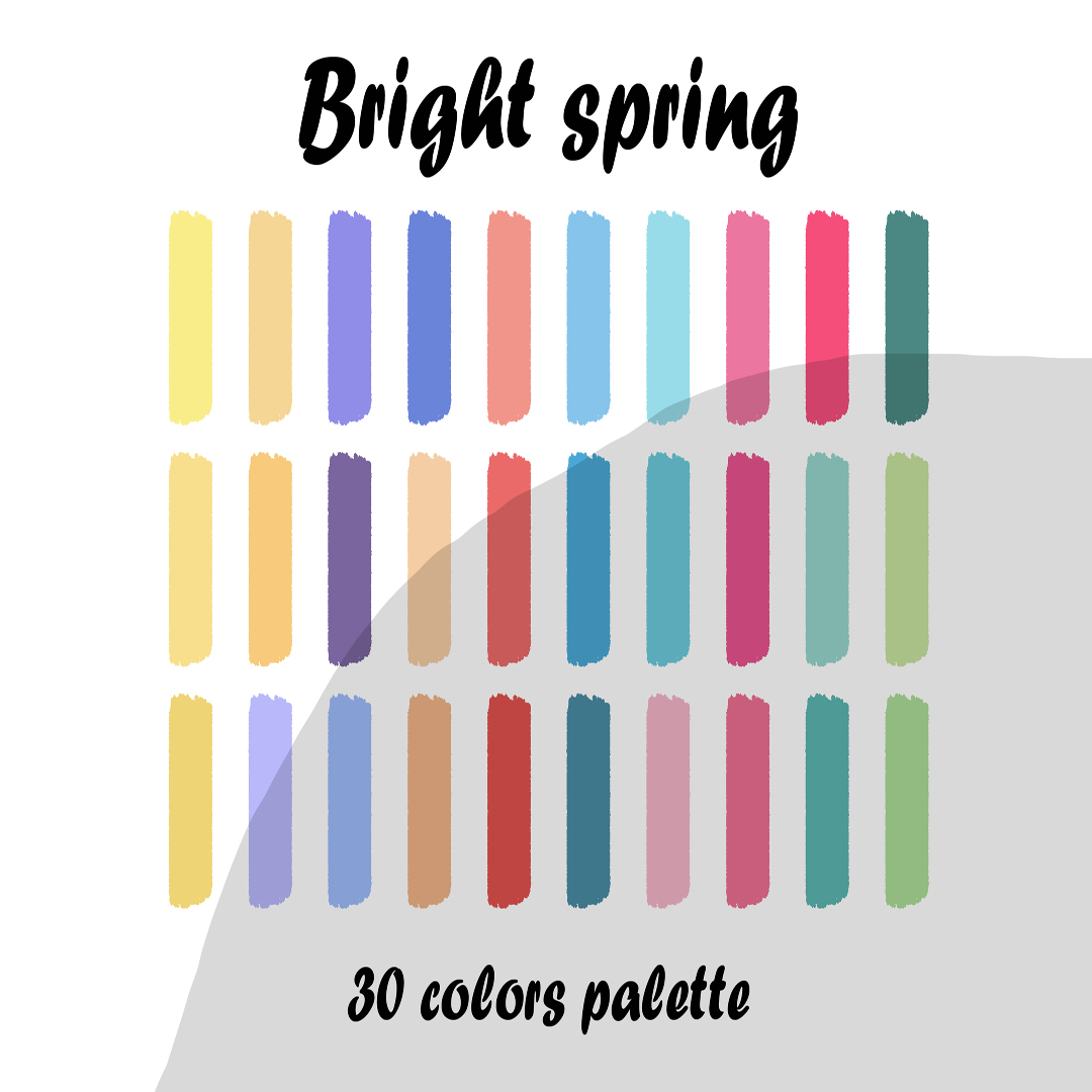Bright Spring Procreate Color Palette Procreate Swatches Inspire Uplift