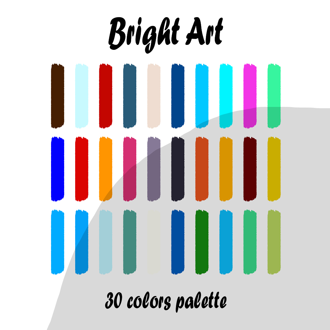 Bright Art procreate color palette | Procreate Swatches - Inspire Uplift