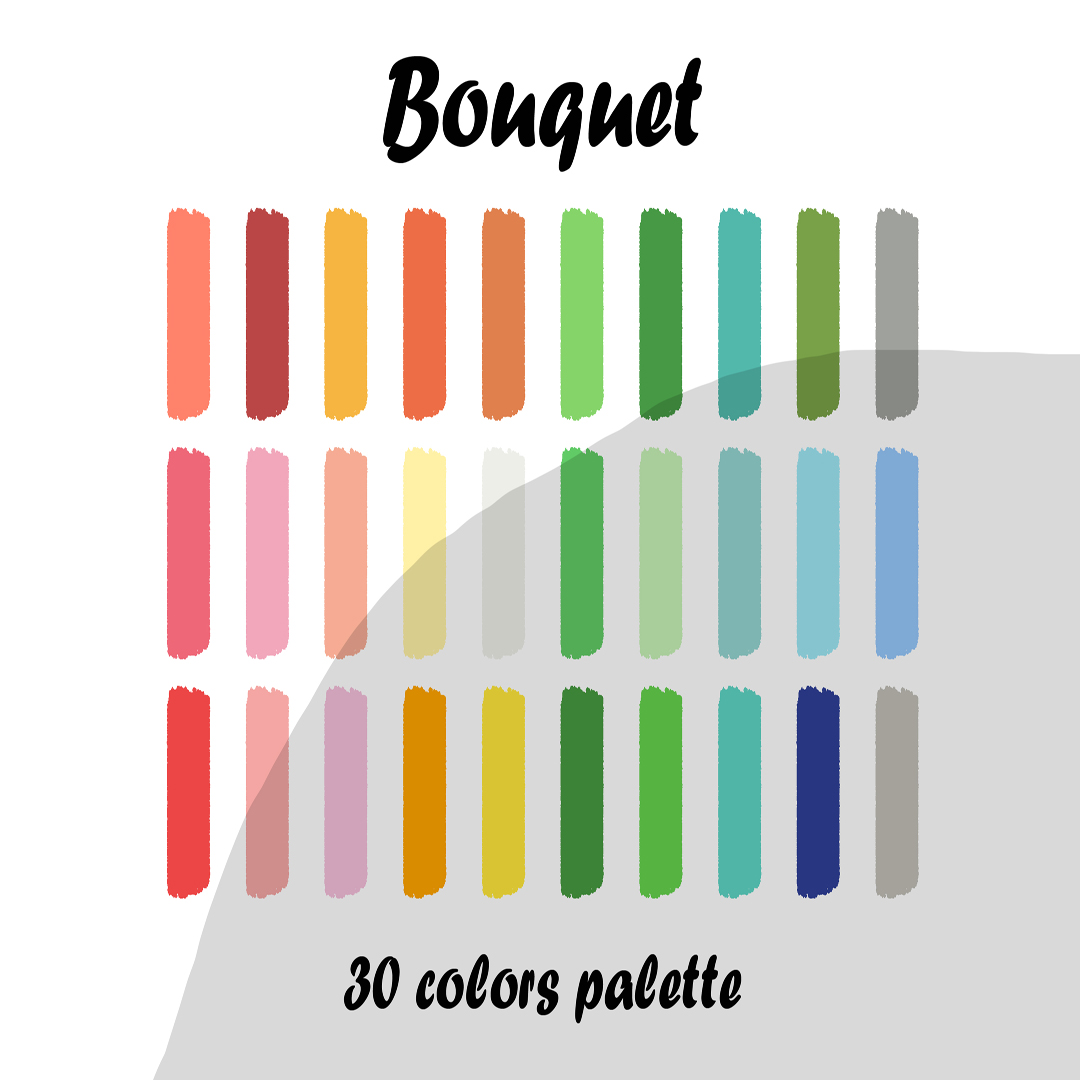 Bouquet Procreate Color Palette Procreate Swatches Inspire Uplift