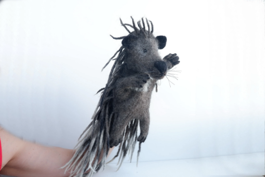 Porcupine wool puppet on the hand for the puppet theater. A - Inspire ...