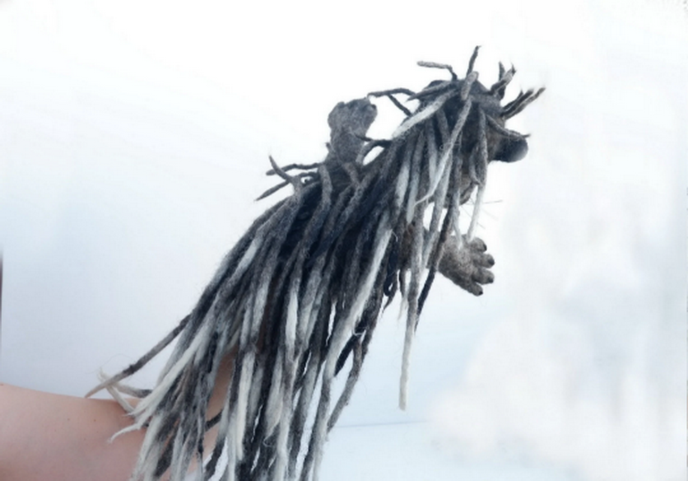 Porcupine wool puppet on the hand for the puppet theater. A - Inspire ...