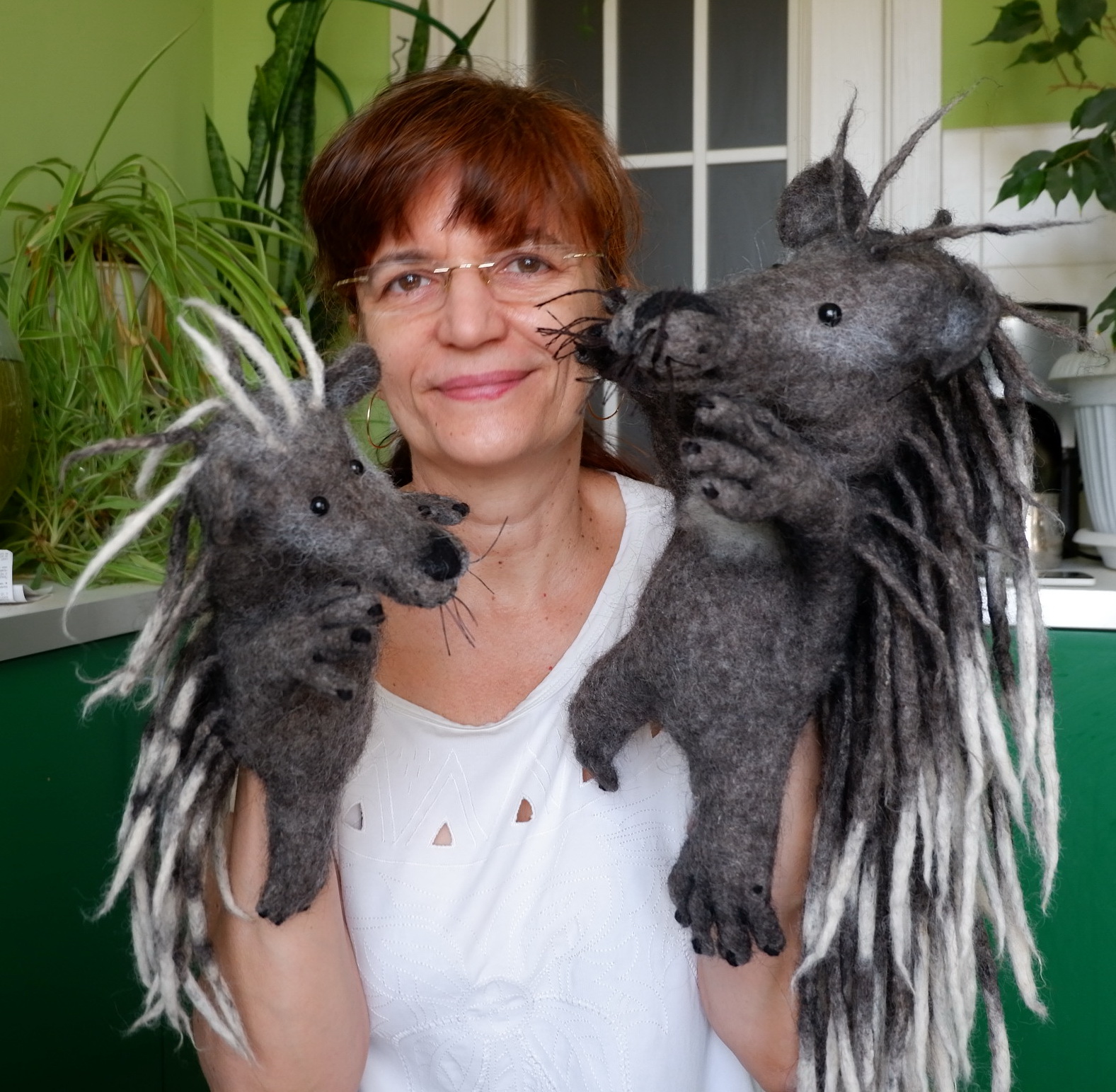 Porcupine wool puppet on the hand for the puppet theater. A - Inspire ...