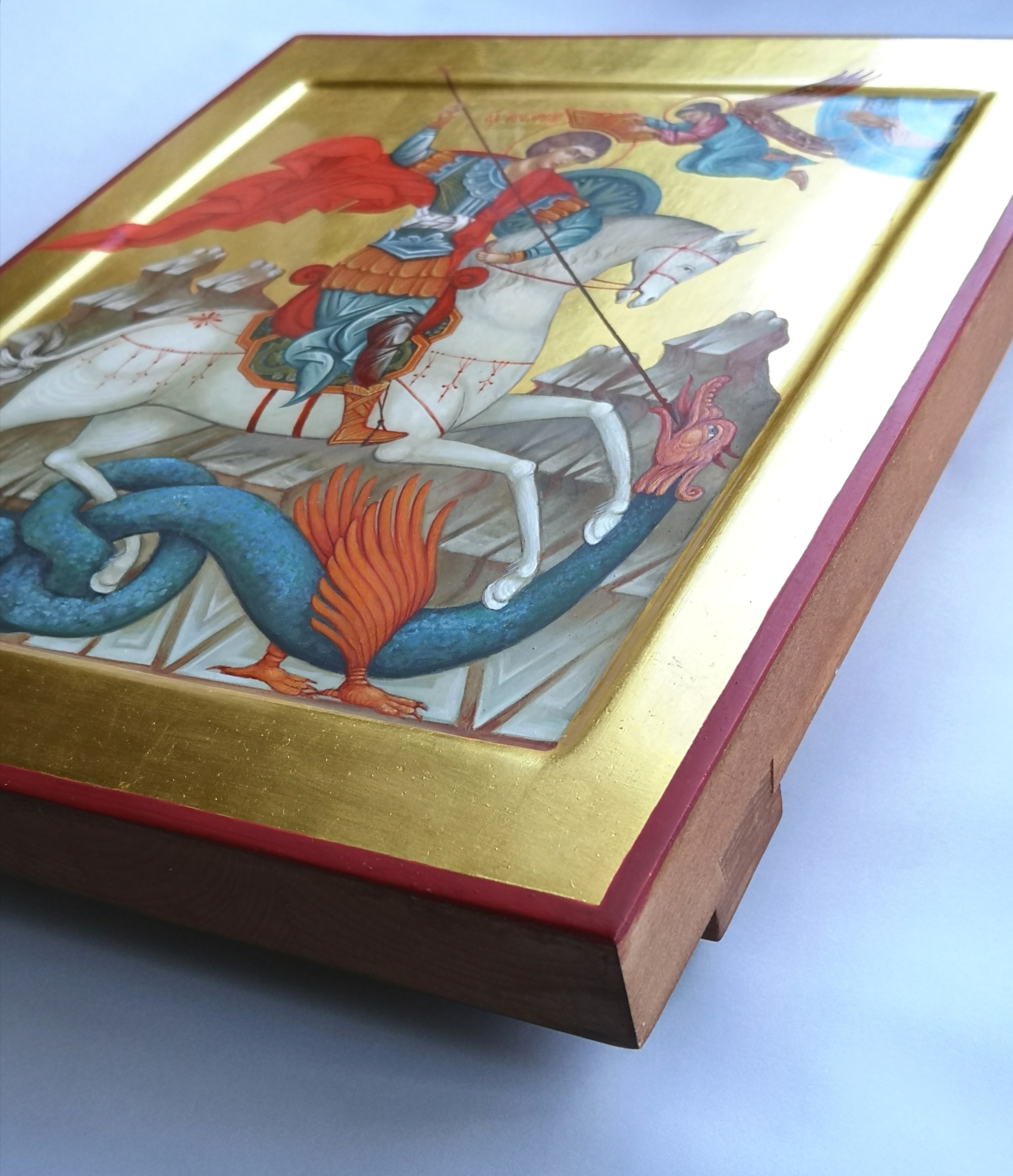 Icon Saint George, St. George the Victorious. Hand painted O - Inspire ...