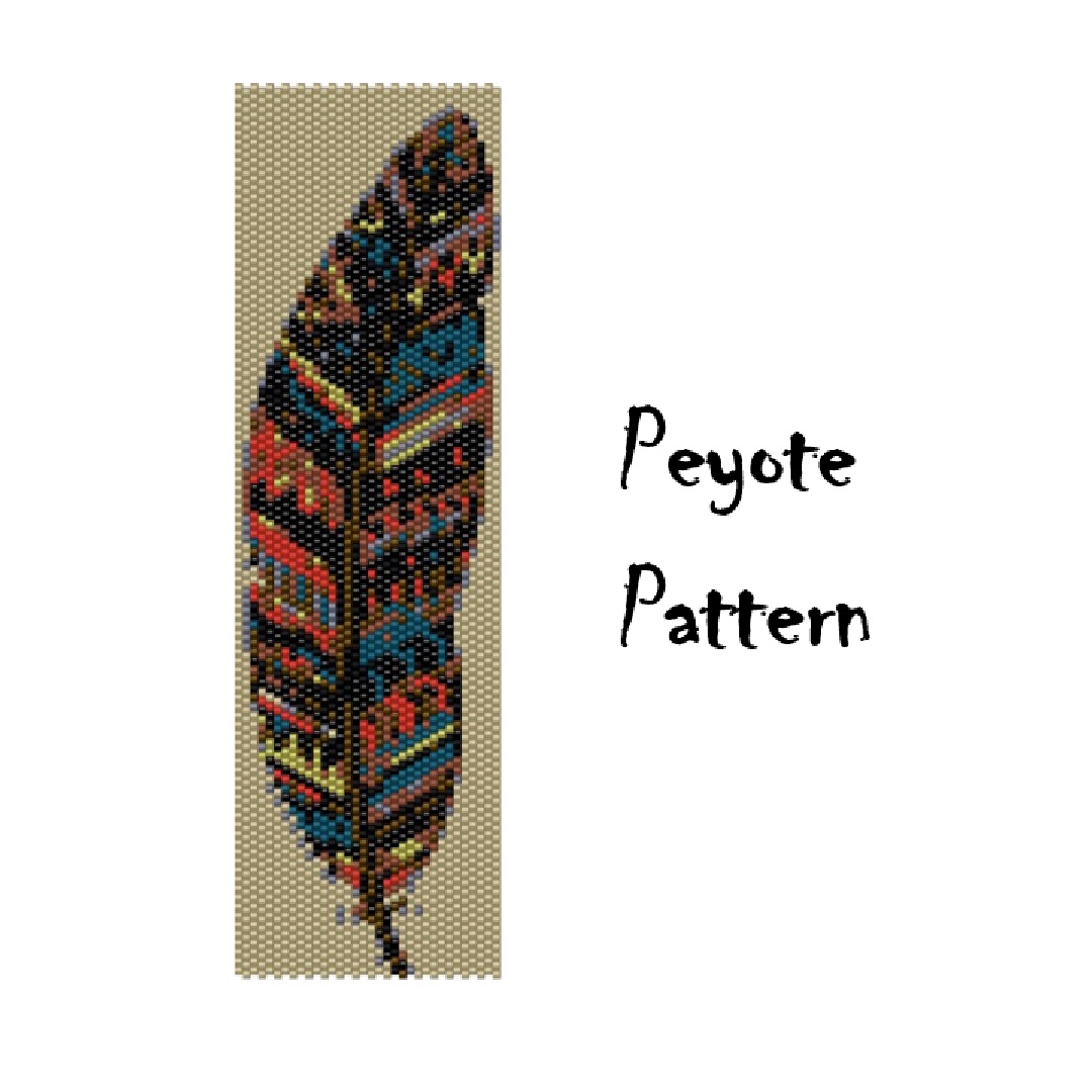 Feather Peyote Beading Pattern Bracelet, Ornament Seed Bead - Inspire ...
