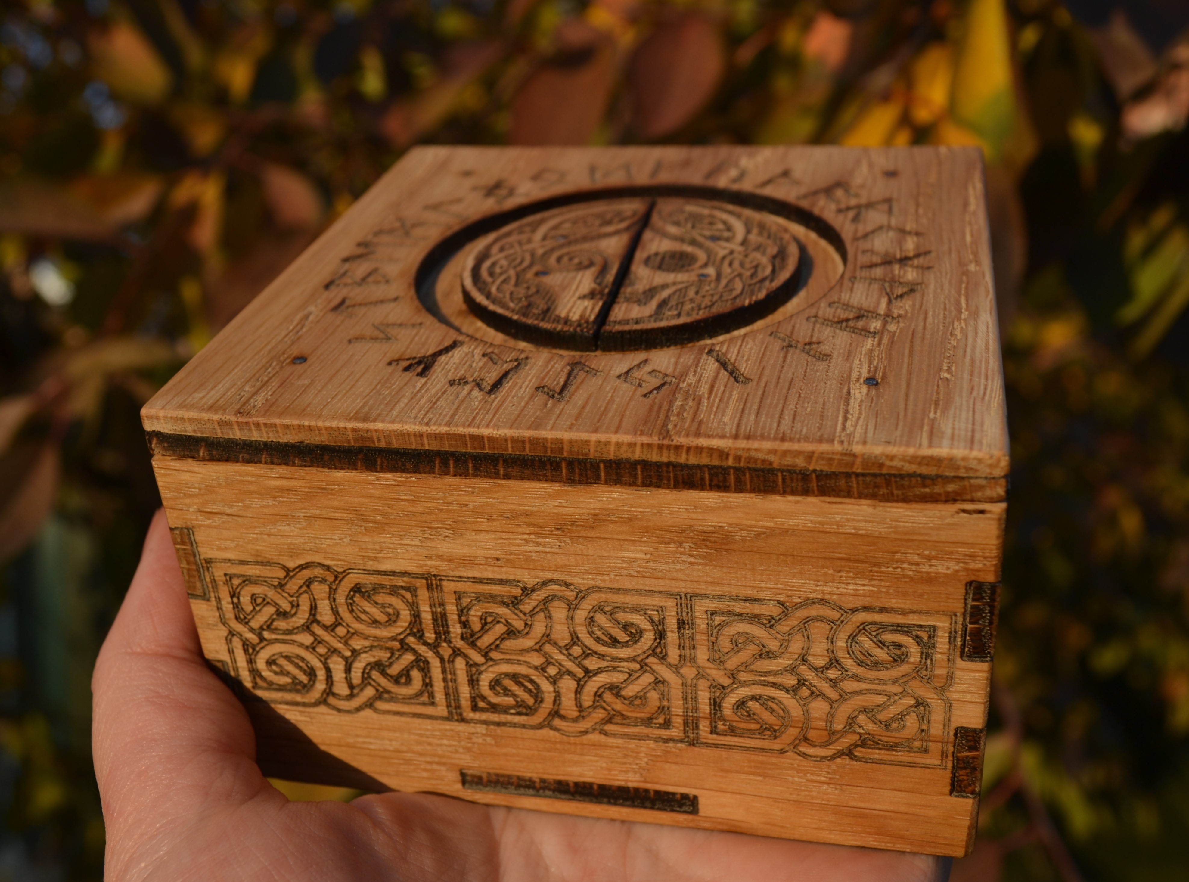 Wooden Box with secret lock. Nordic secret box with Goddess - Inspire ...