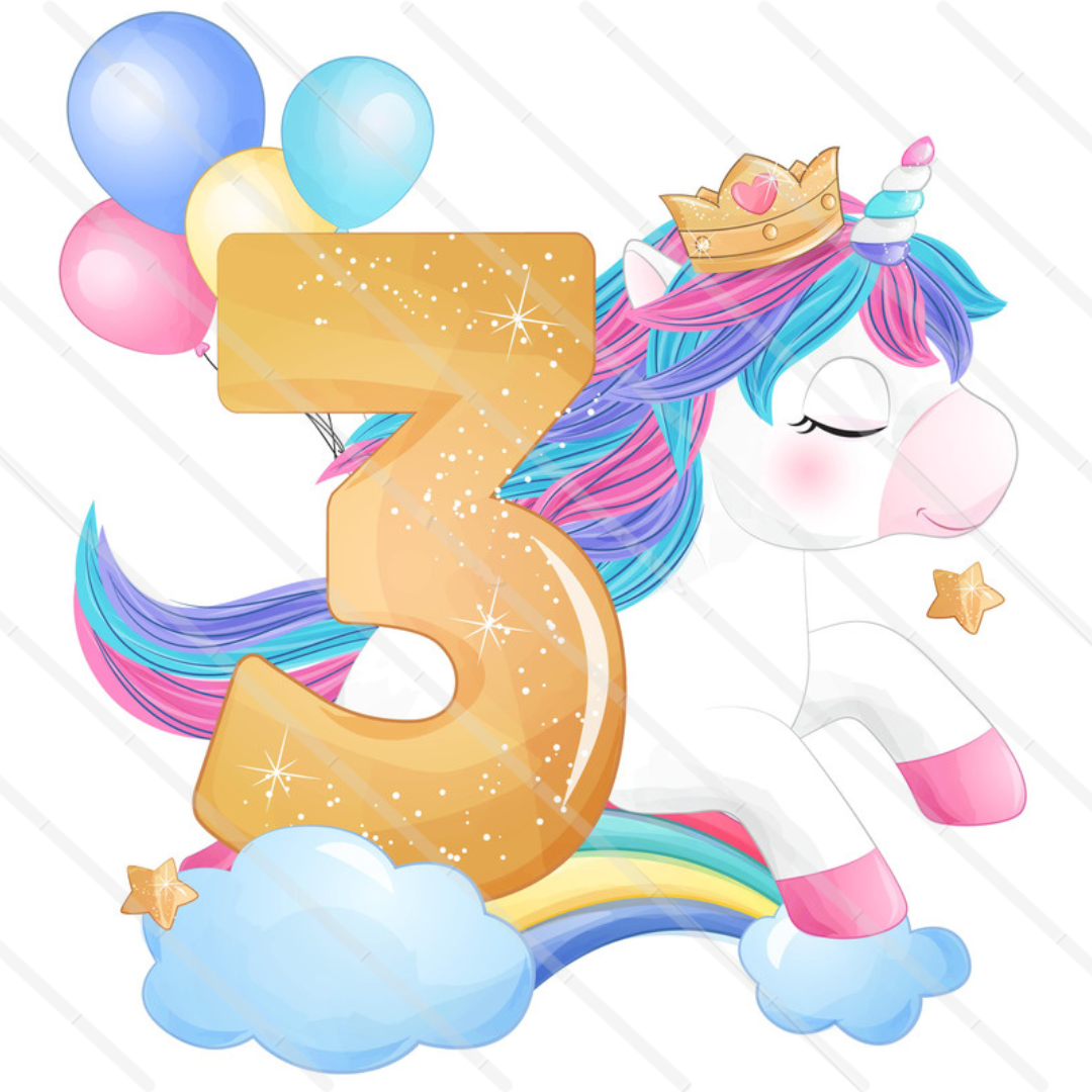 Unicorn Birthday Numbers Clipart Download Digital Clipart Un - Inspire ...