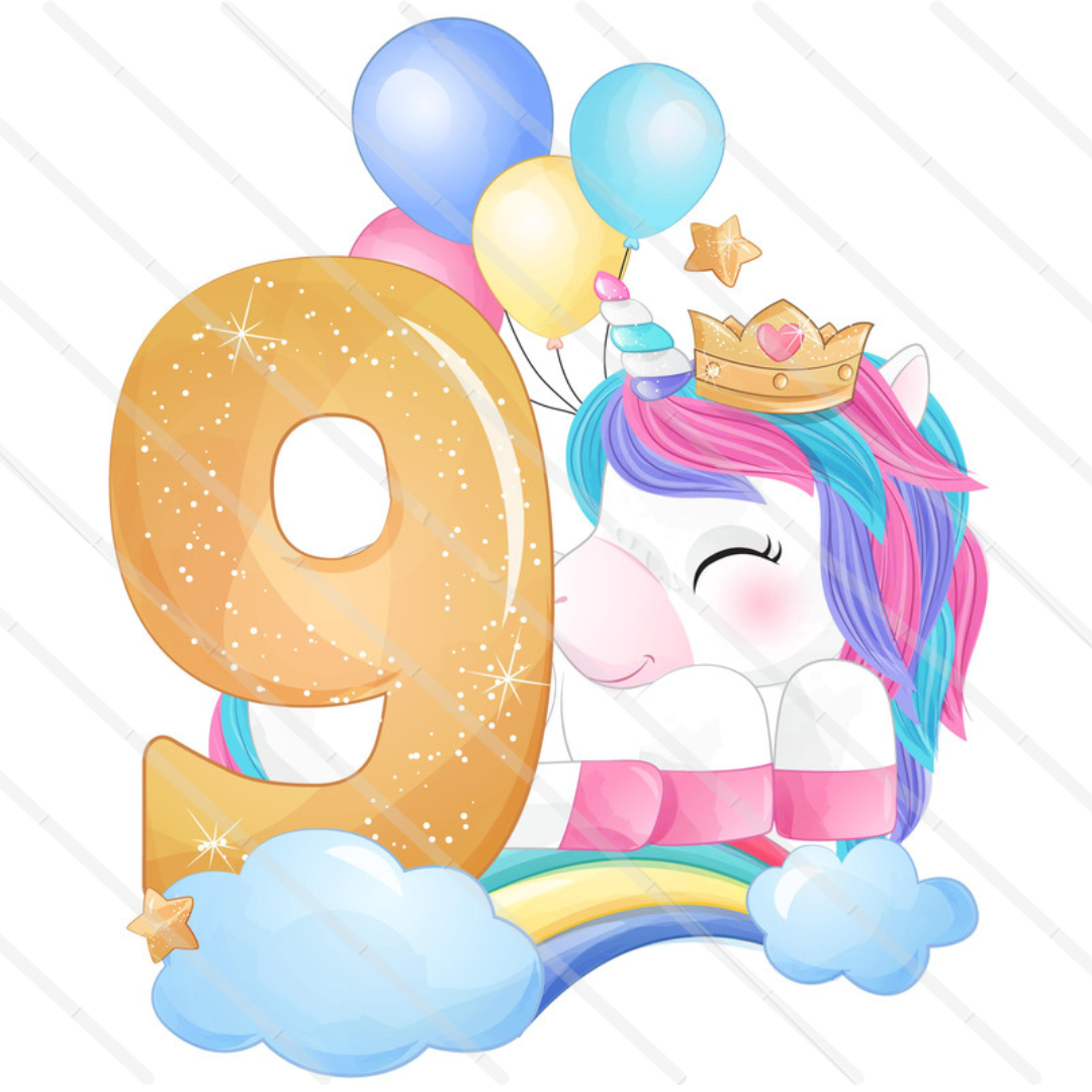 Unicorn Birthday Numbers Clipart Download Digital Clipart Un - Inspire ...