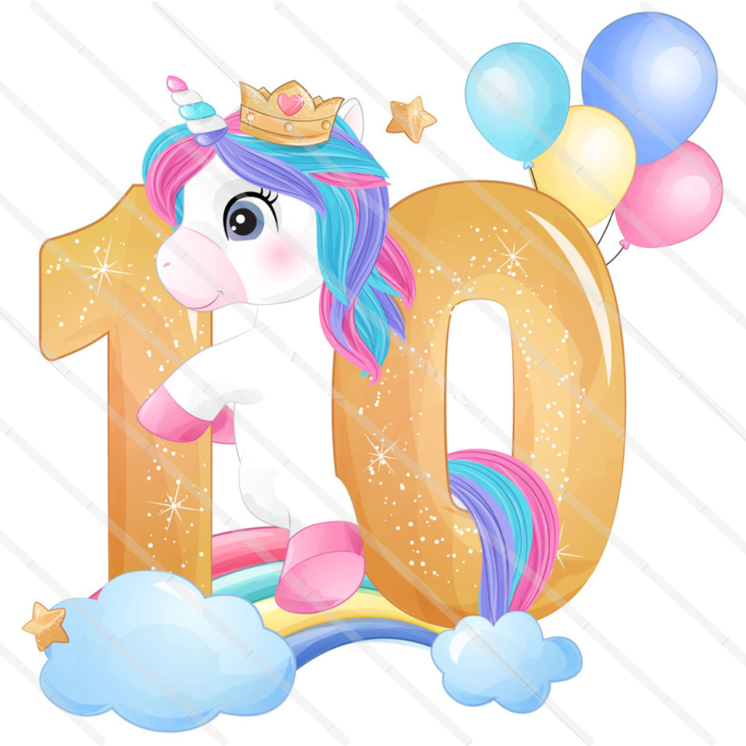 Unicorn Birthday Numbers Clipart Download Digital Clipart Un - Inspire ...