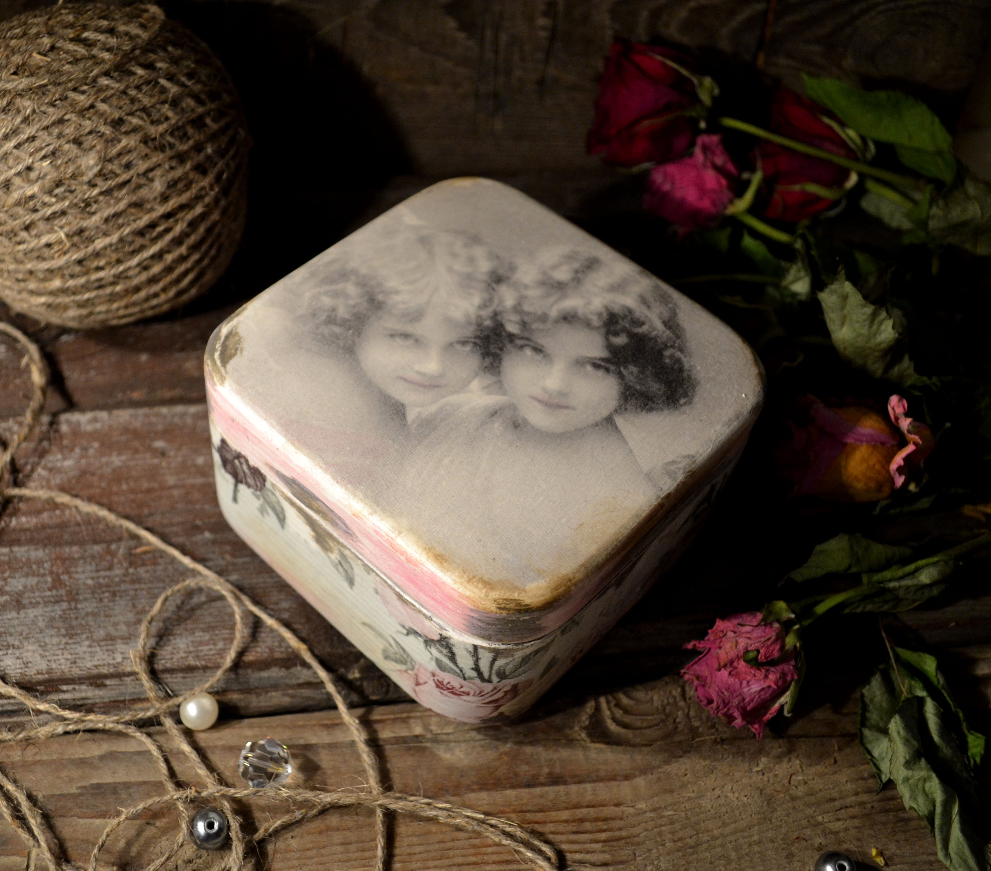 Jewelry box, wood storage box, Shabby chic home decor, Rusti | Inspire ...