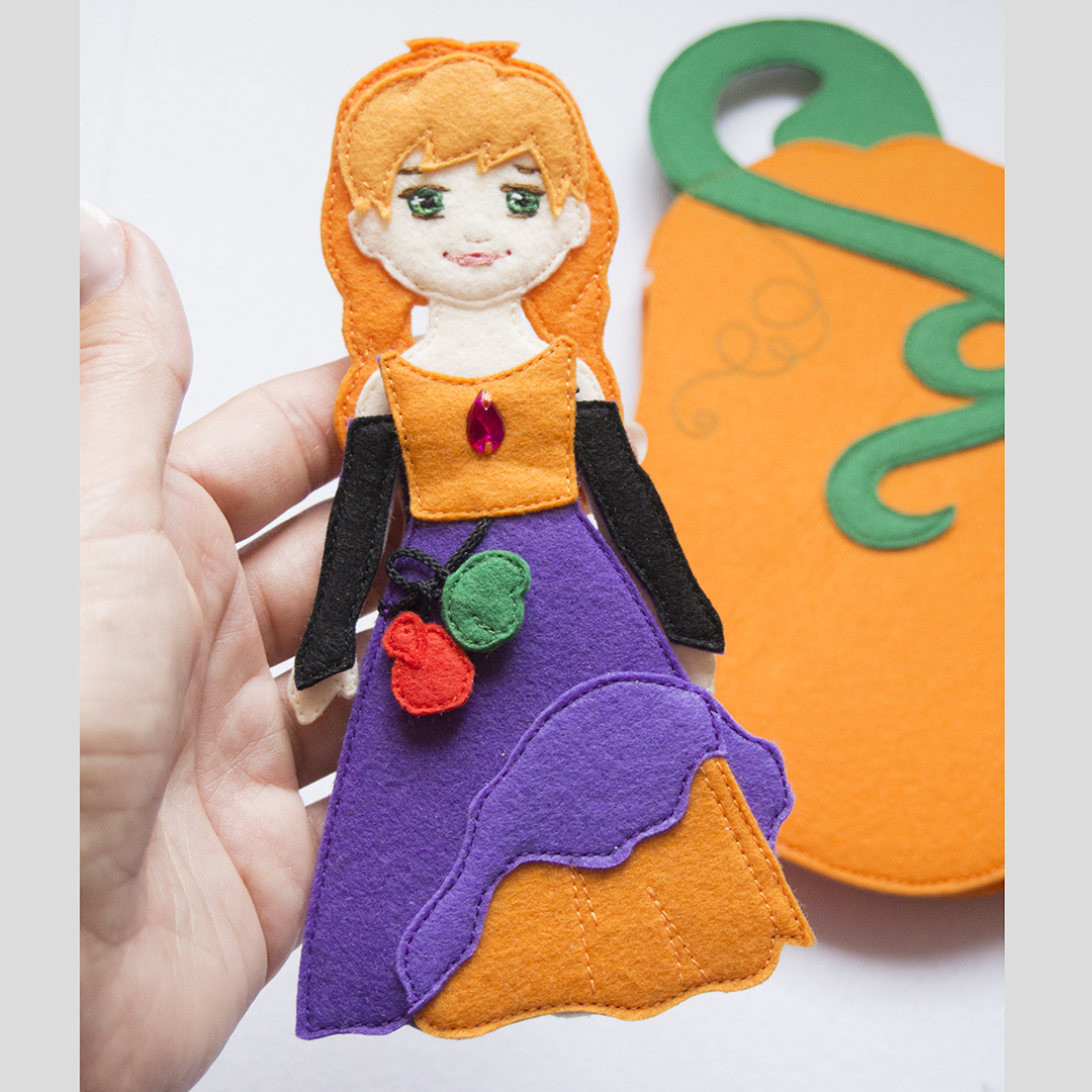 PDF Pattern Felt Witch, Halloween Doll with clothes, Sewing - Inspire ...