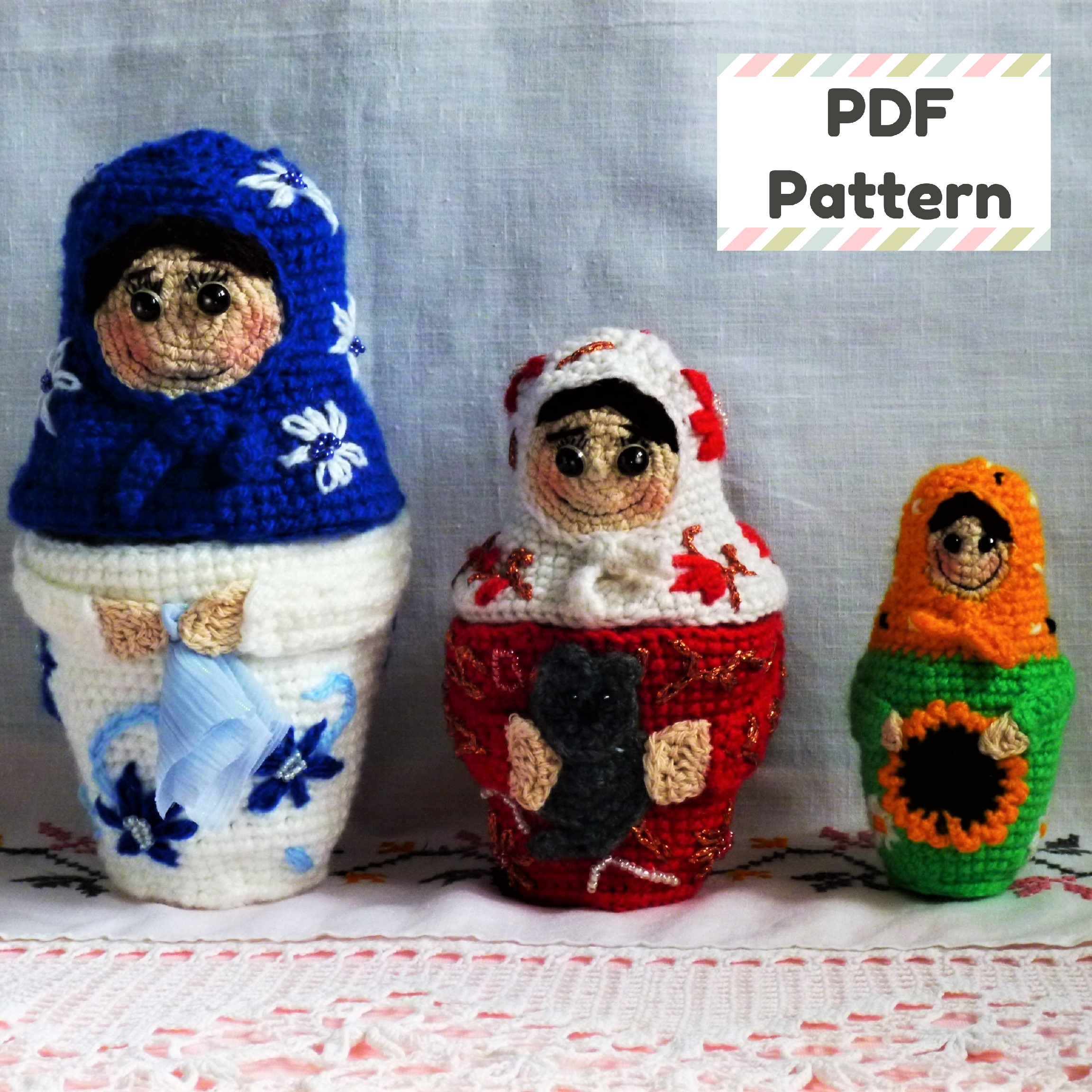 Nesting doll crochet pattern, Matryoshka crochet pattern - Inspire Uplift