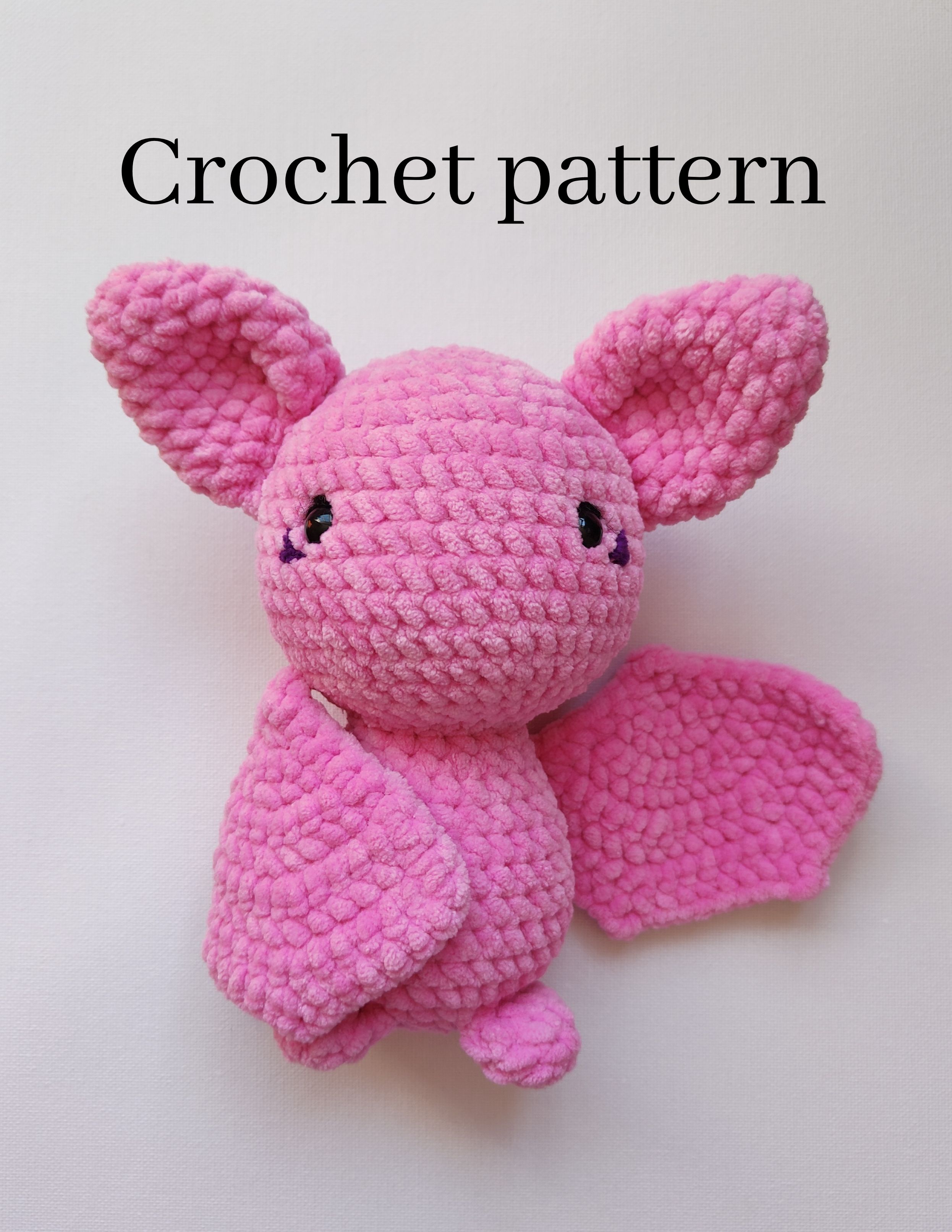 Crochet bat plush, bat pattern, amigurumi bat pattern, croch | Inspire ...