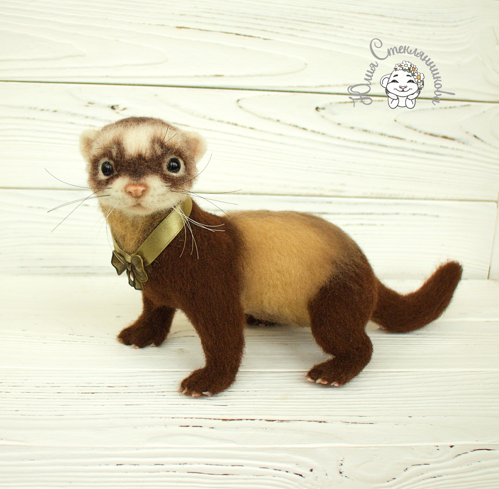 Needle felted toy Ferret - Inspire Uplift