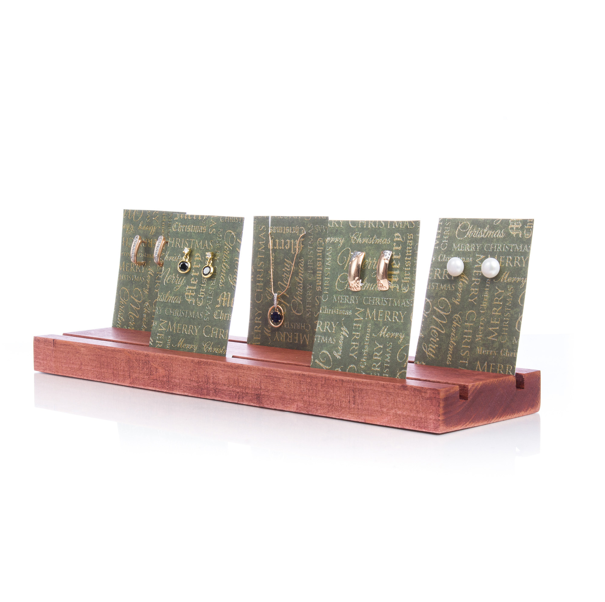 Wood business card holder Multiple card display stand Deskto - Inspire ...