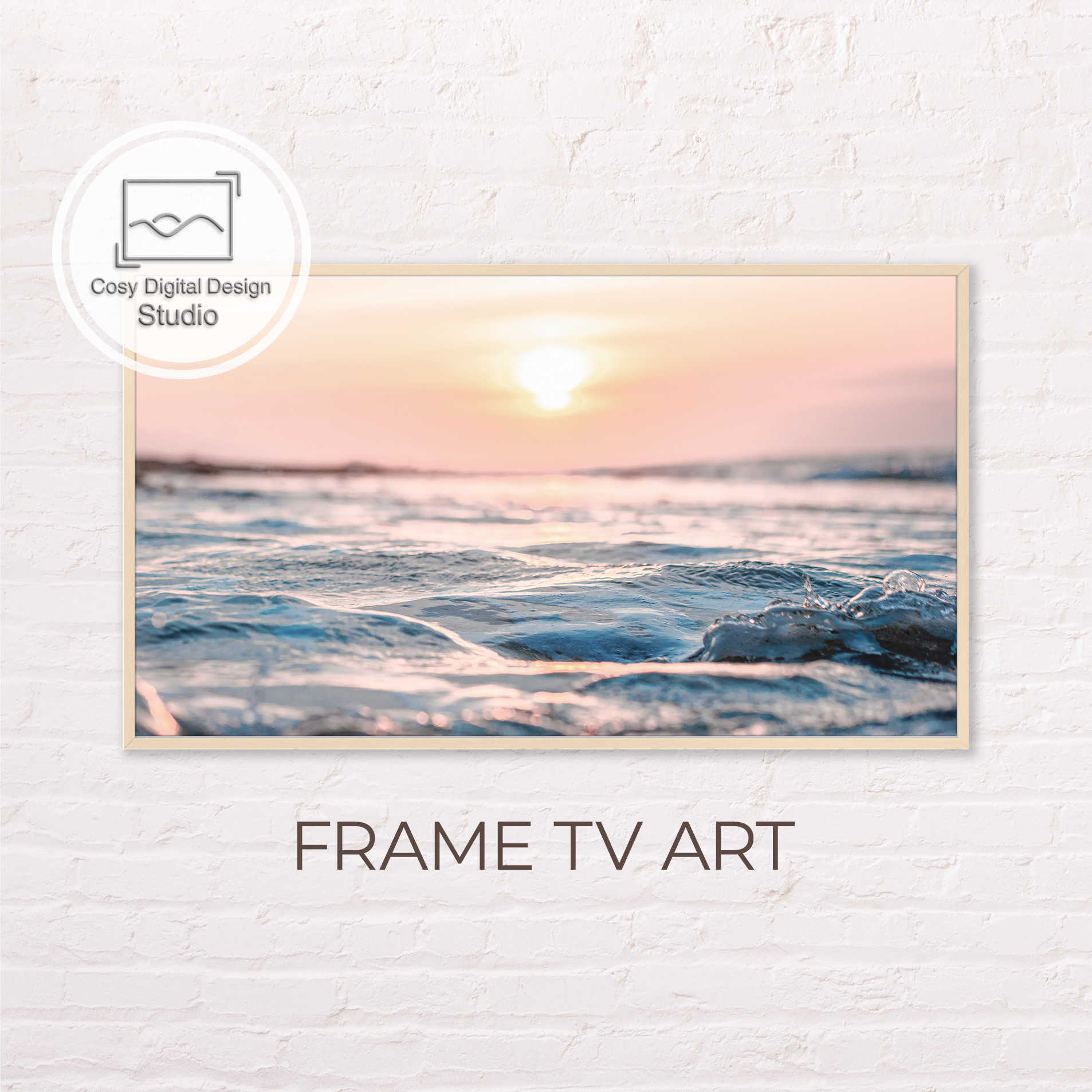 Samsung Frame TV Art | Beach Landscape in Pastel Colors for | Inspire ...
