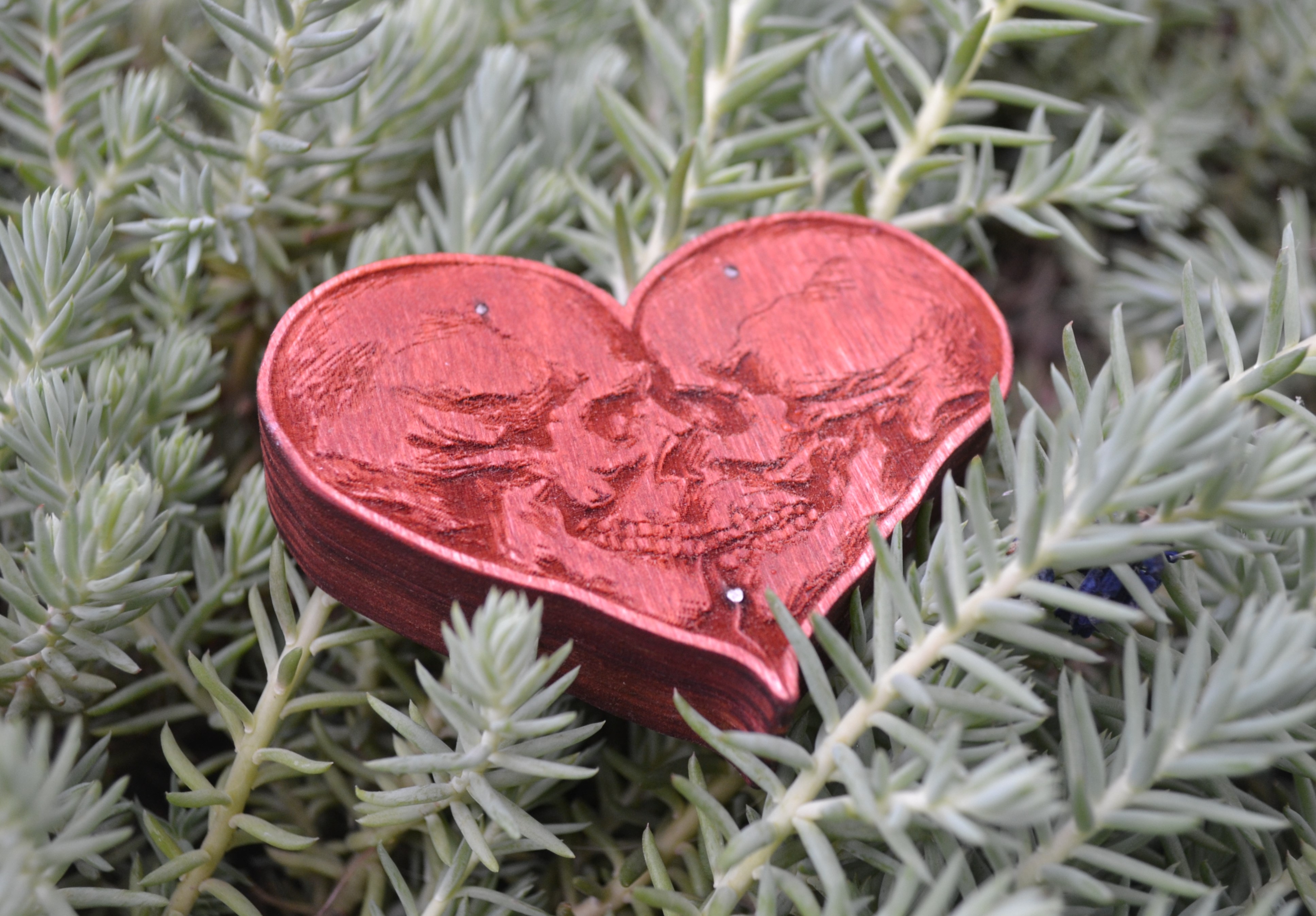 Ring box Two skulls heart. Wooden box for engagement or wedd | Inspire ...