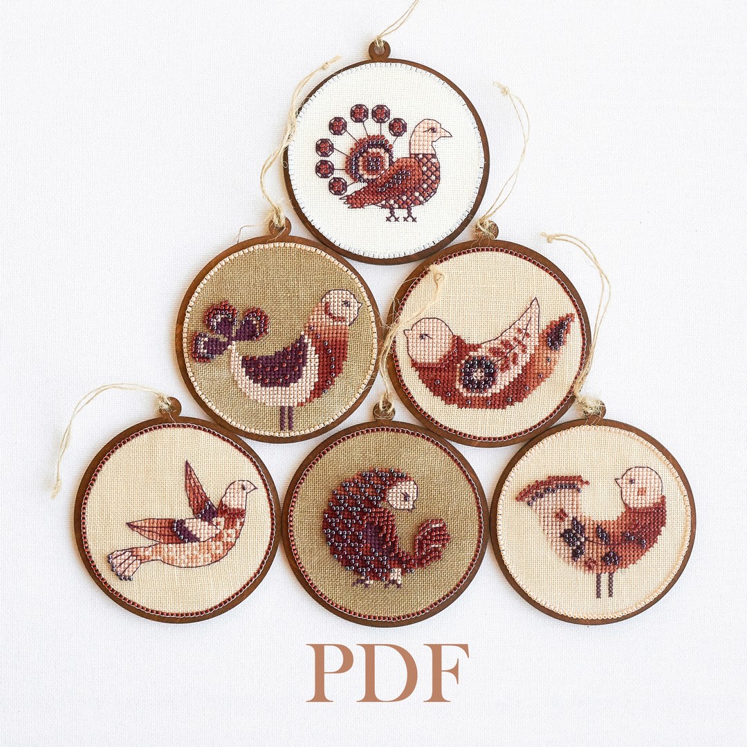 Cross Stitch Christmas Ornaments, Cross stitch pattern PDF, - Inspire ...