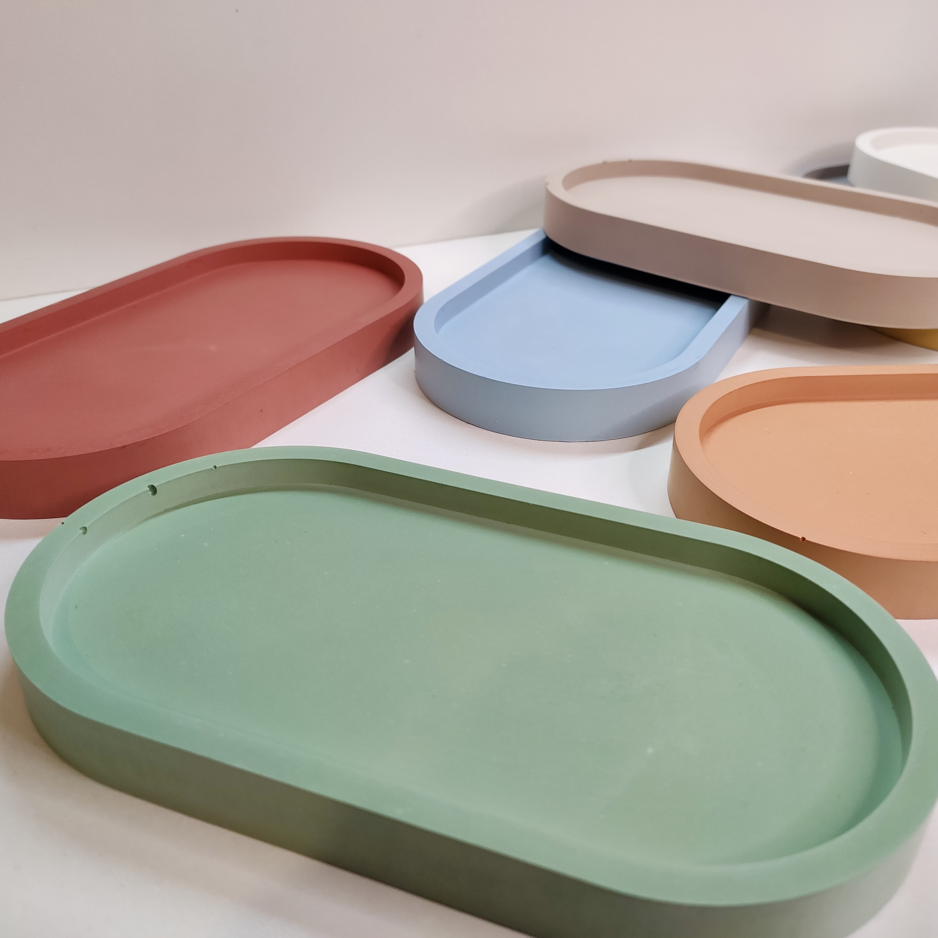 Oval Concrete Tray | Concrete Plant Saucer | Jewelry Dish | | Inspire ...