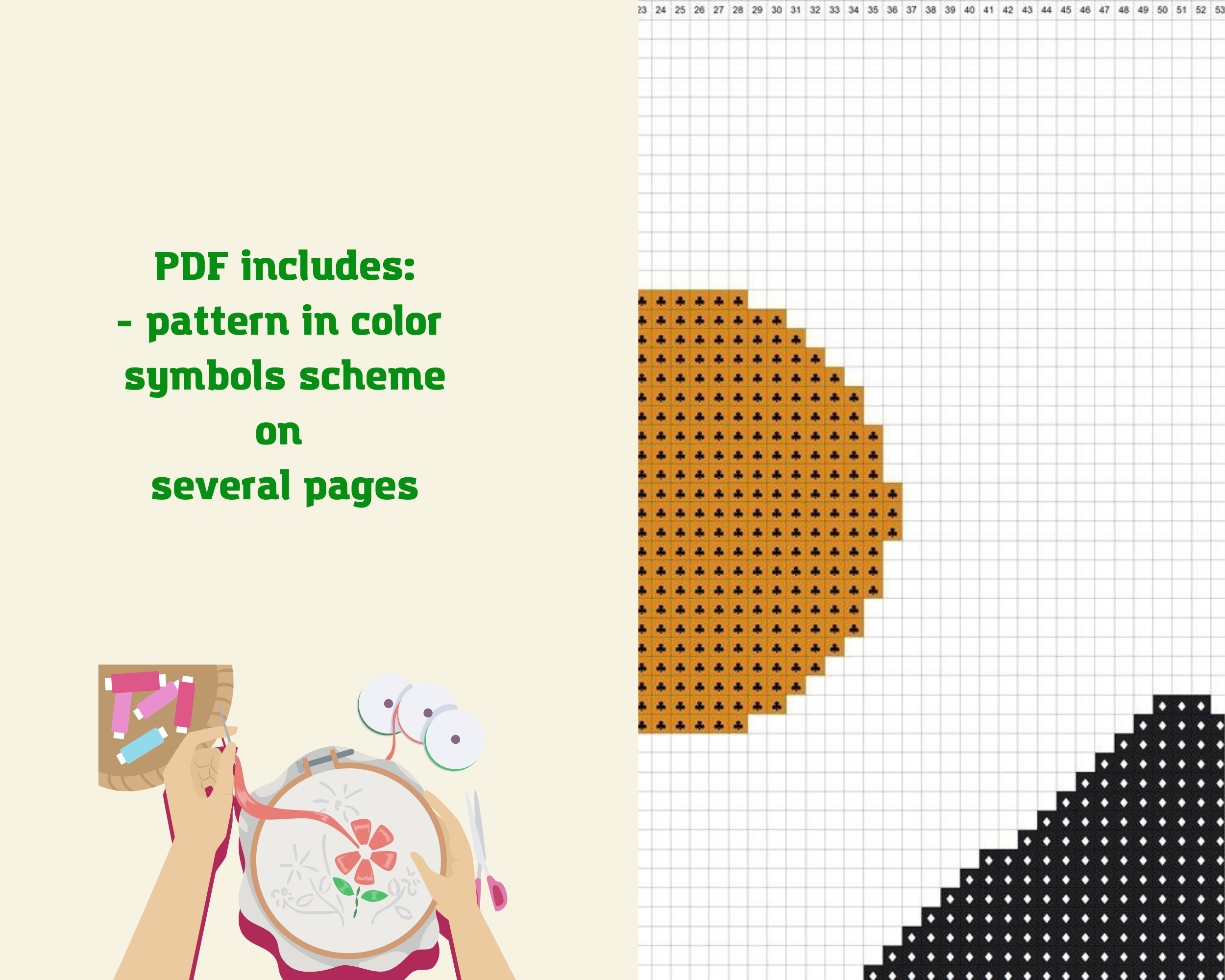 Easy cross stitch pattern, Cross stitch for beginner, Kids c - Inspire ...