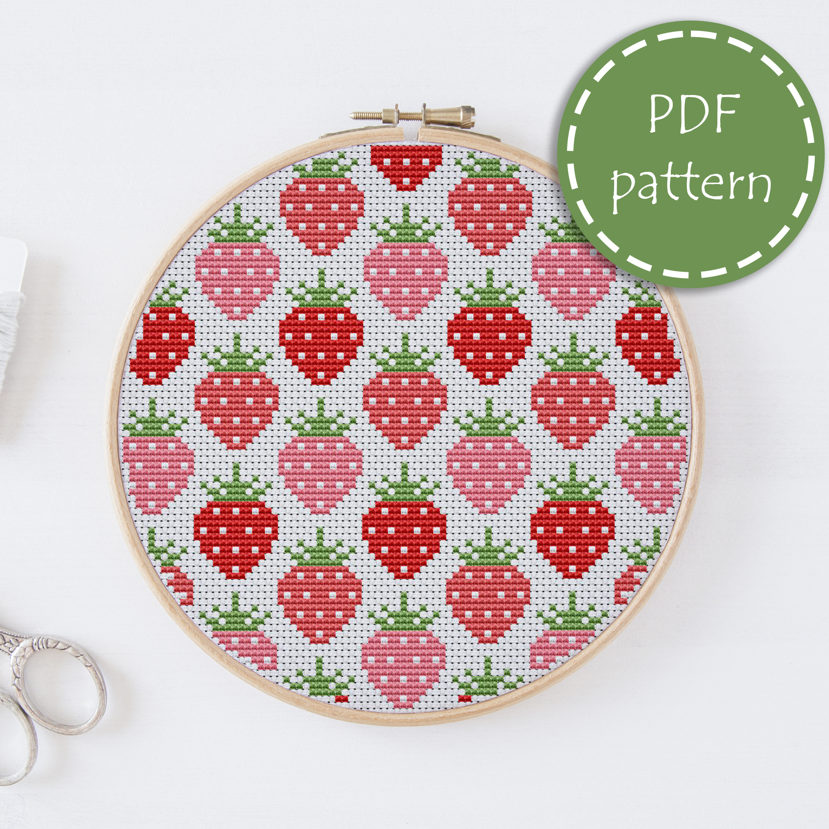 LP0182 Hoop art cross stitch pattern for begginer - Easy xst - Inspire ...